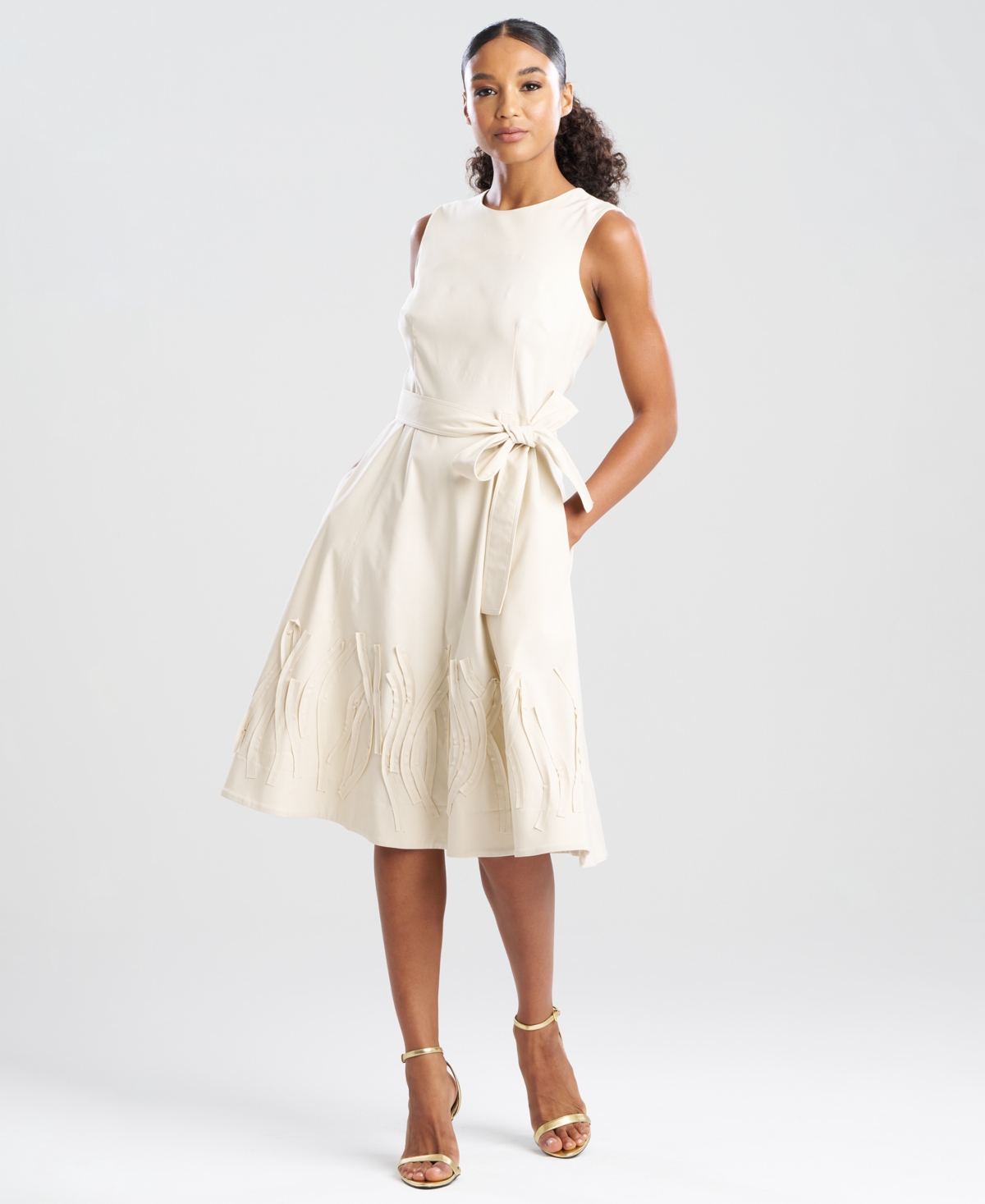 Click here for Natori Womens Solid Crewneck Midi Dress - sandston... prices