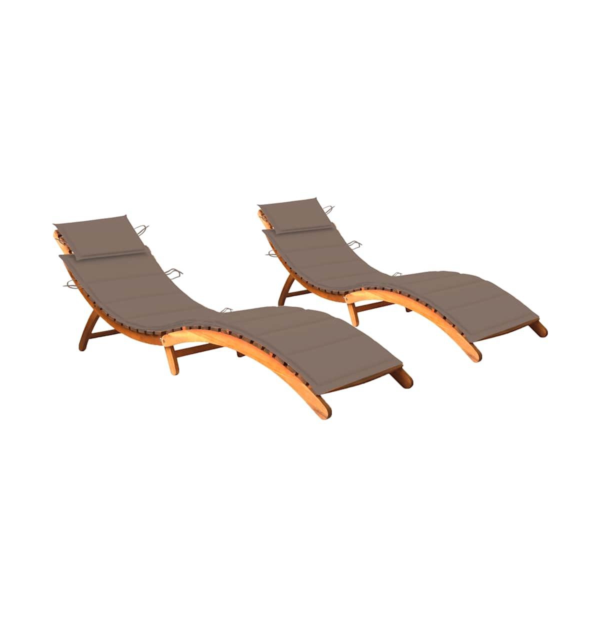 Click here for vidaXL Patio Sun Lounger Natural wood Solid acacia... prices