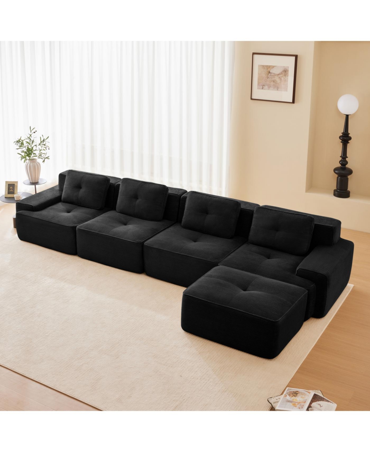 Click here for Streamdale Furniture Modern L-Shaped Corduroy Sect... prices