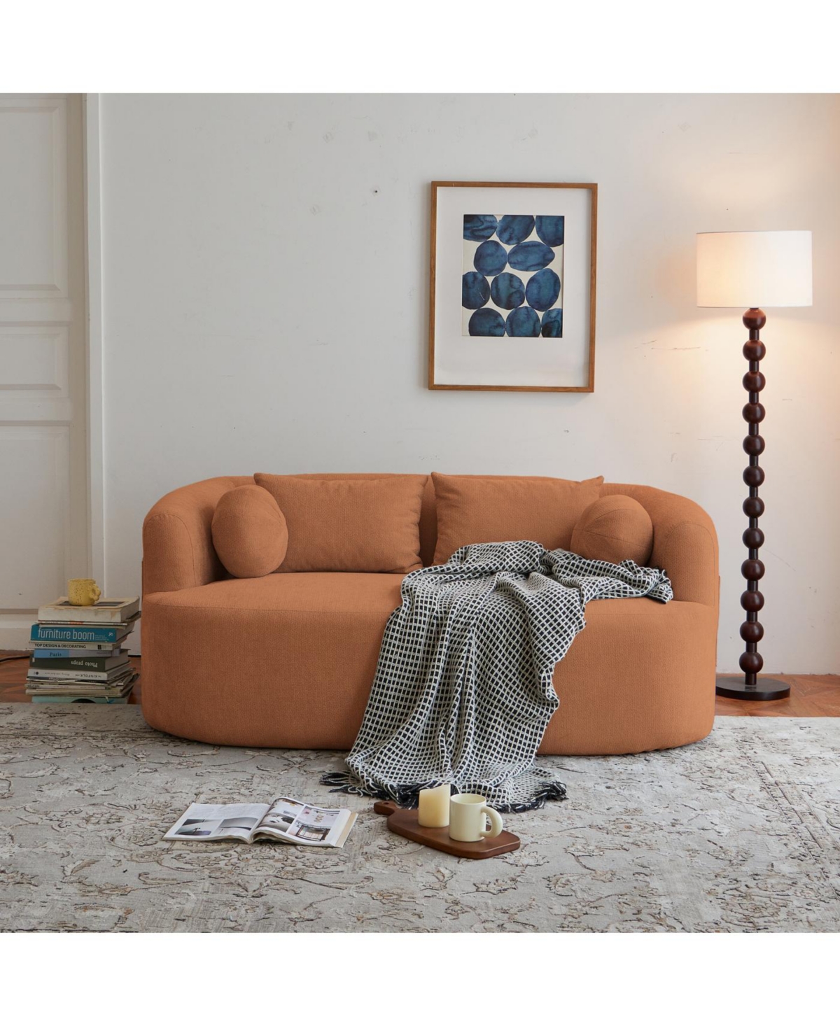Click here for Streamdale Furniture Sofa-in-a-Box Orange Memory F... prices