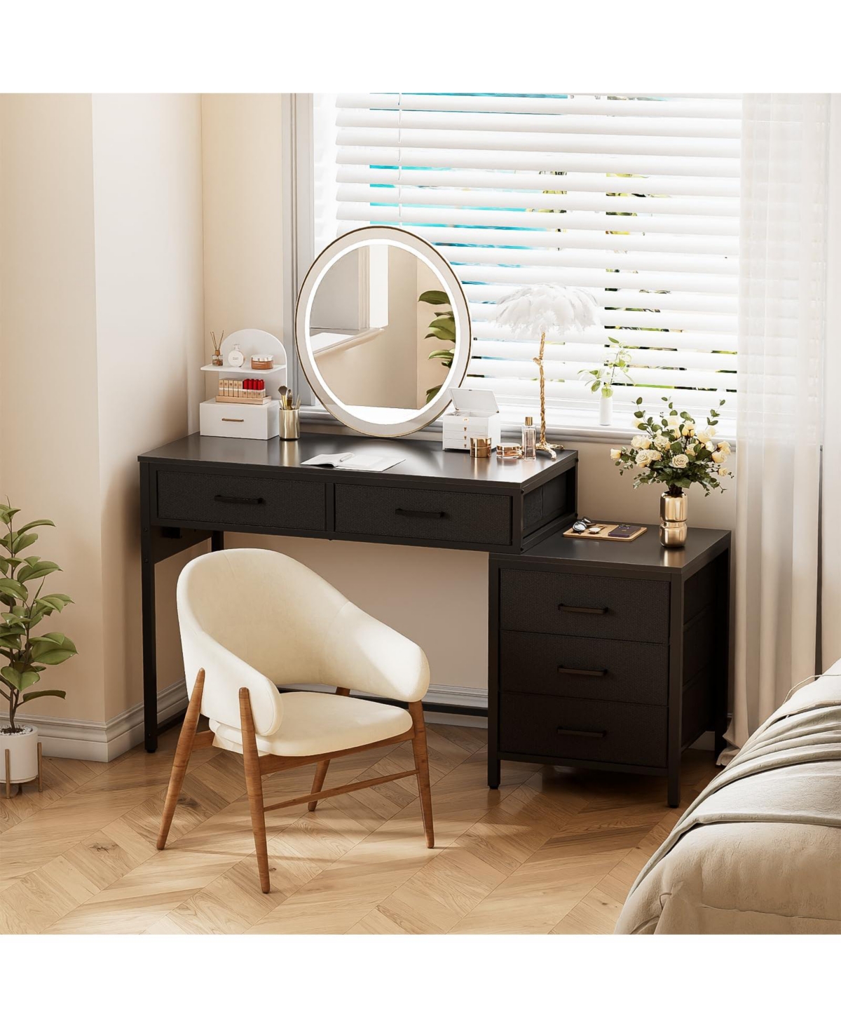 Click here for Aheaplus Computer Desk with 5 Drawers  Corner Home... prices