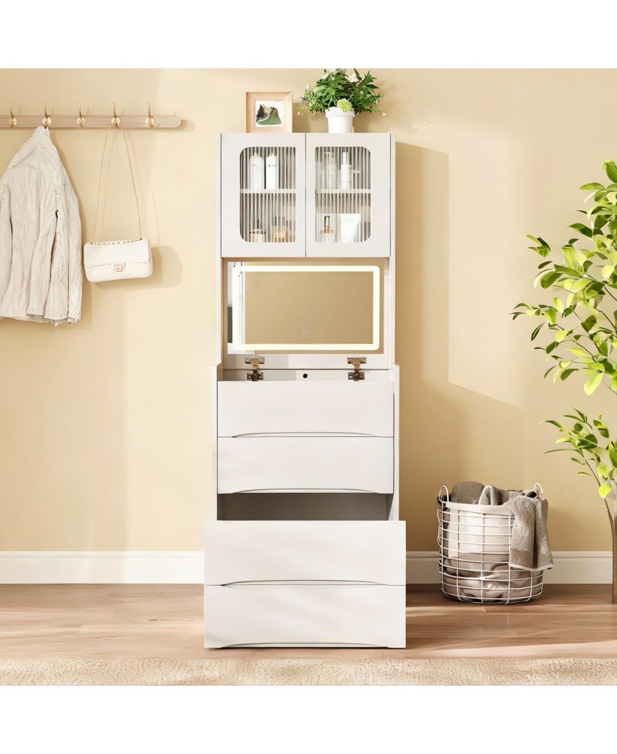 Click here for Streamdale Furniture 3-in-1 Vanity Table with Led... prices