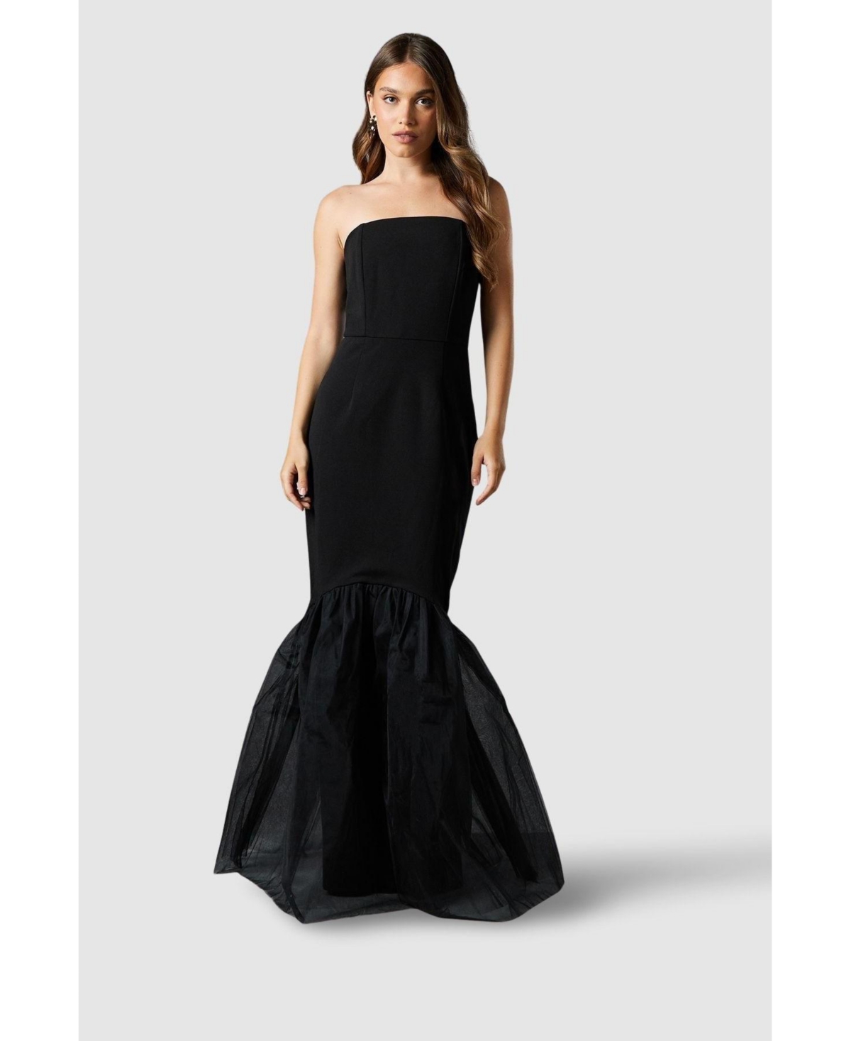 Click here for Coast Womens Strapless Fishtail Maxi Dress - Black prices