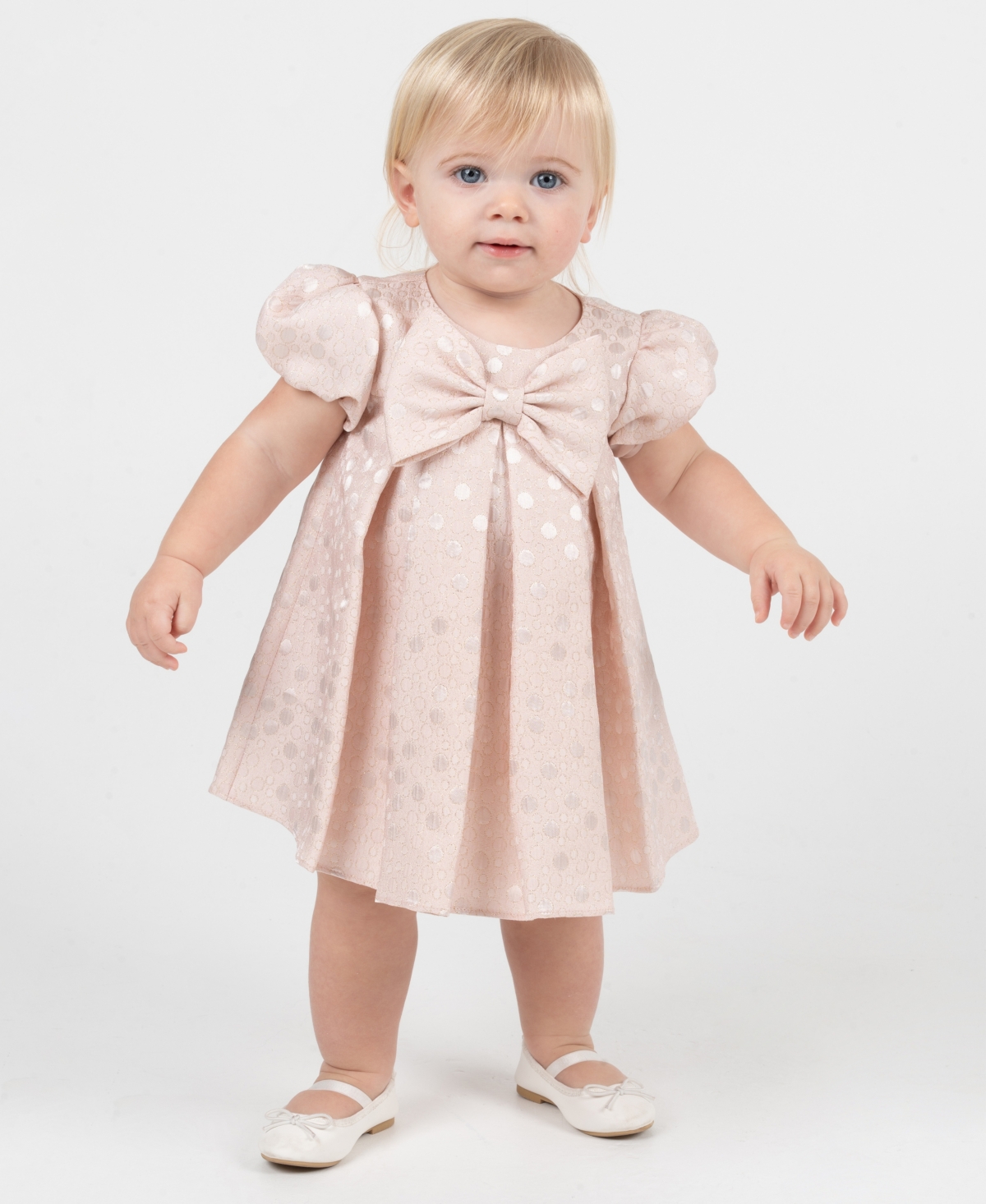 Click here for Rare Editions Baby Girls Short-Sleeve Dotted Broca... prices