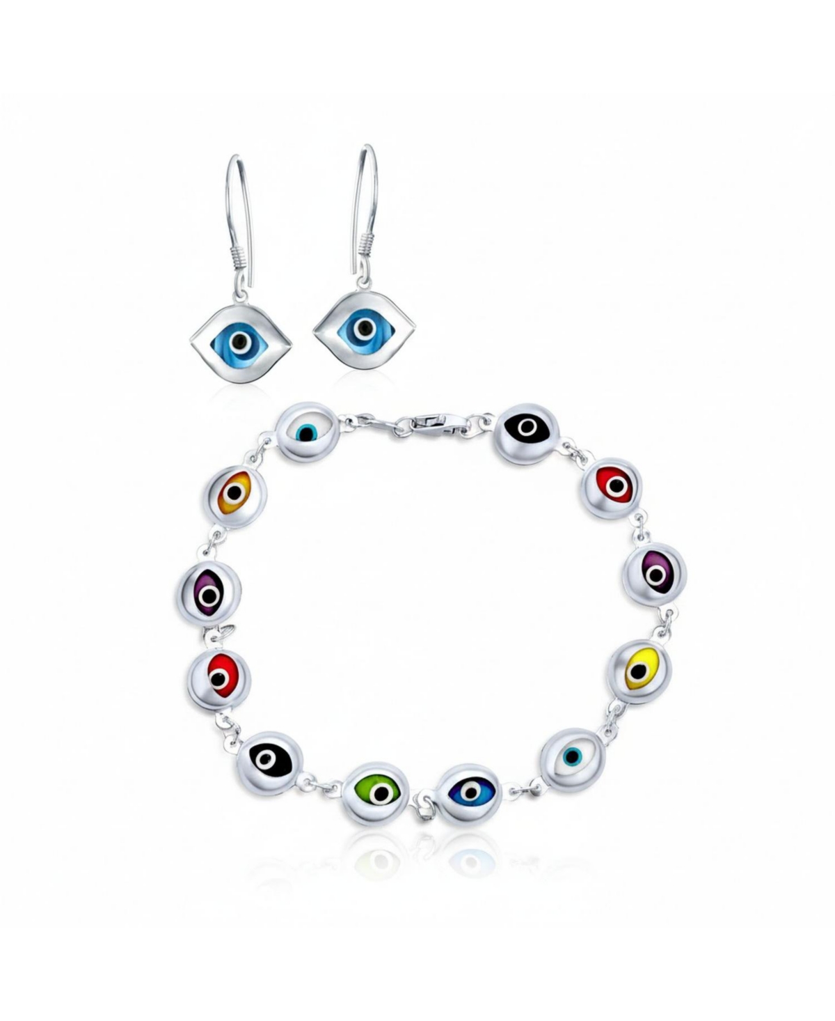 Click here for Bling Jewelry Turkish Multicolor Evil Eye Charm Br... prices