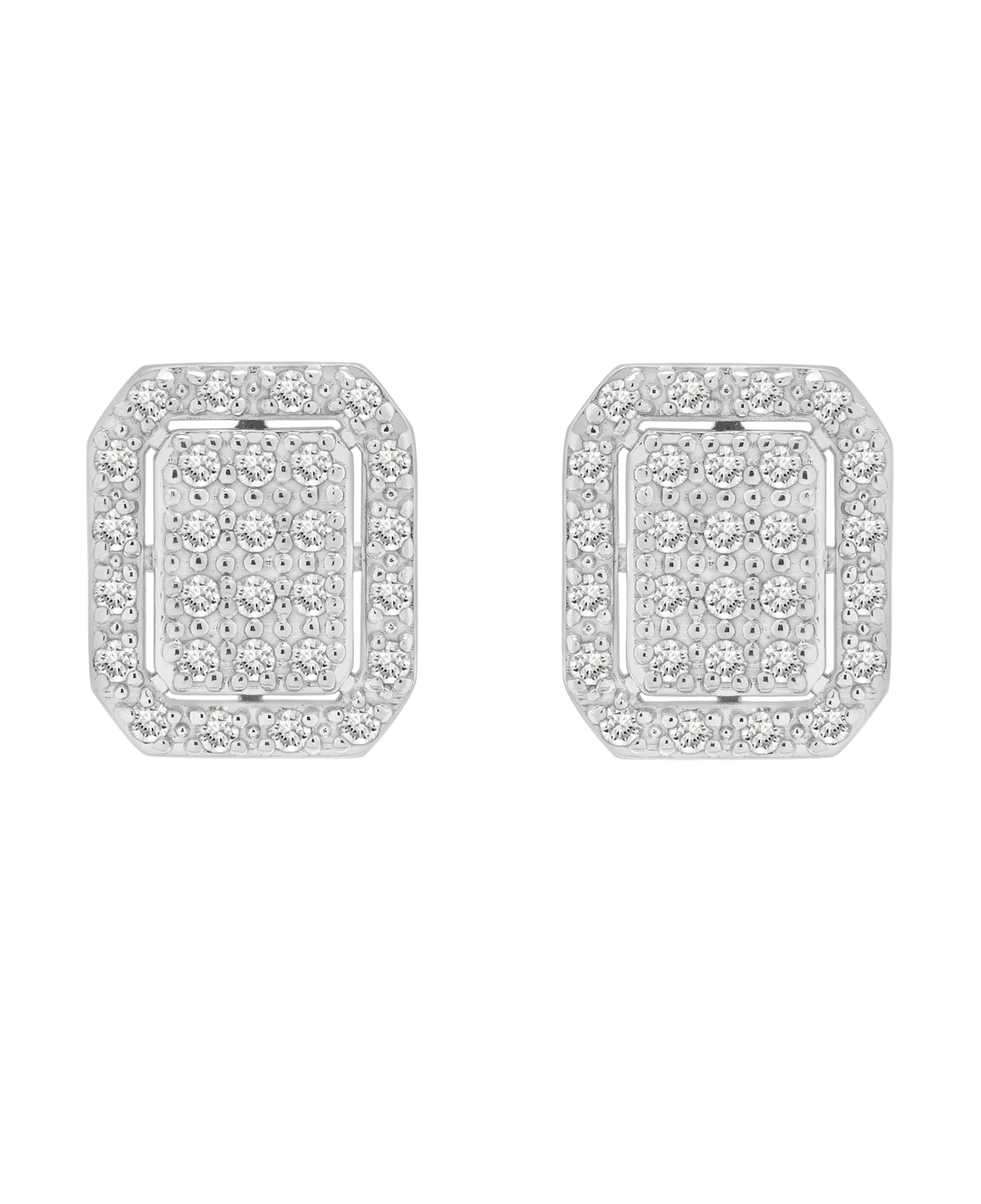 Click here for Diamond Octagon Halo Cluster Earrings (1/3 ct. t.w... prices