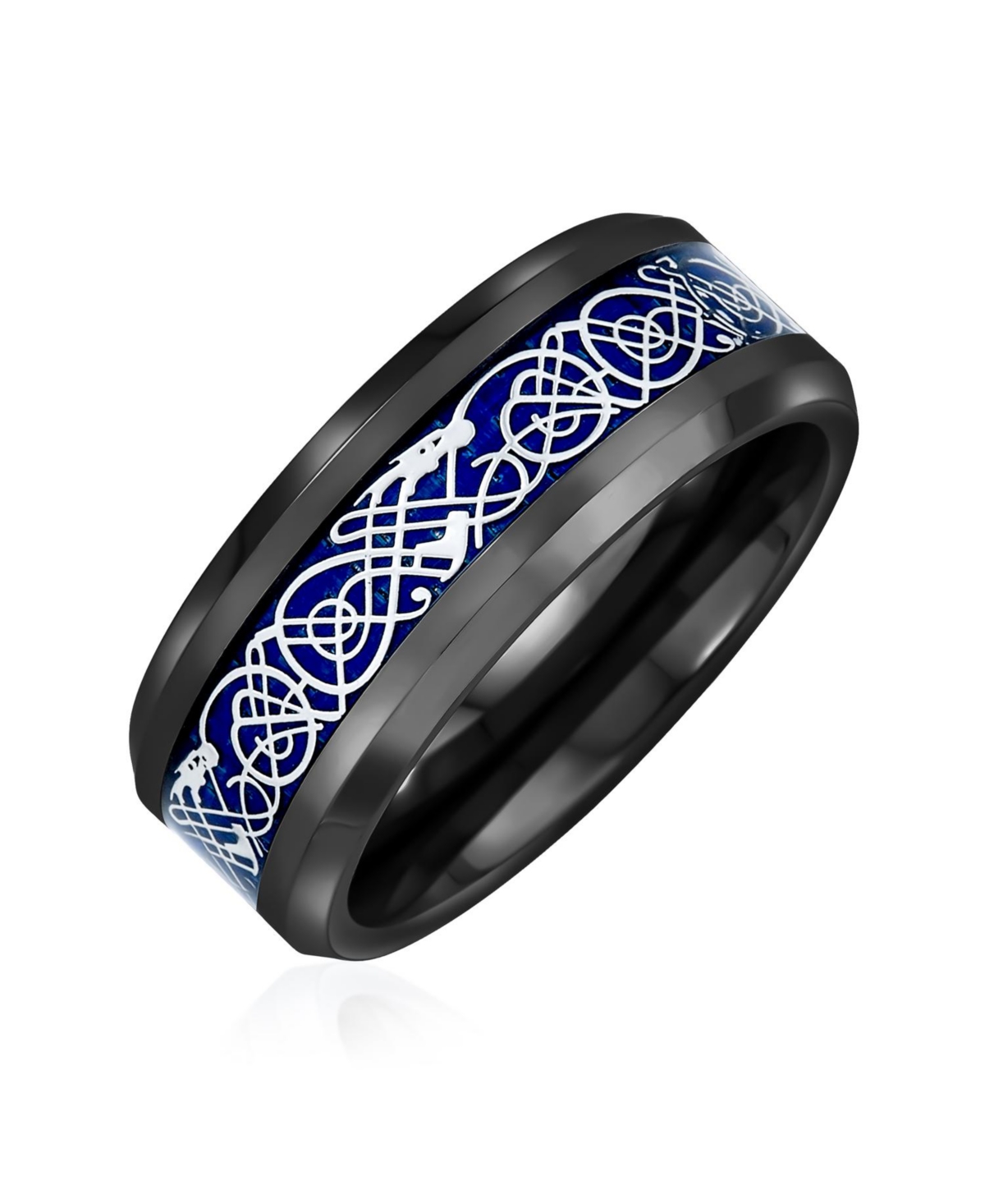 Click here for Bling Jewelry Two-Tone Celtic Dragon Knot Carbon F... prices