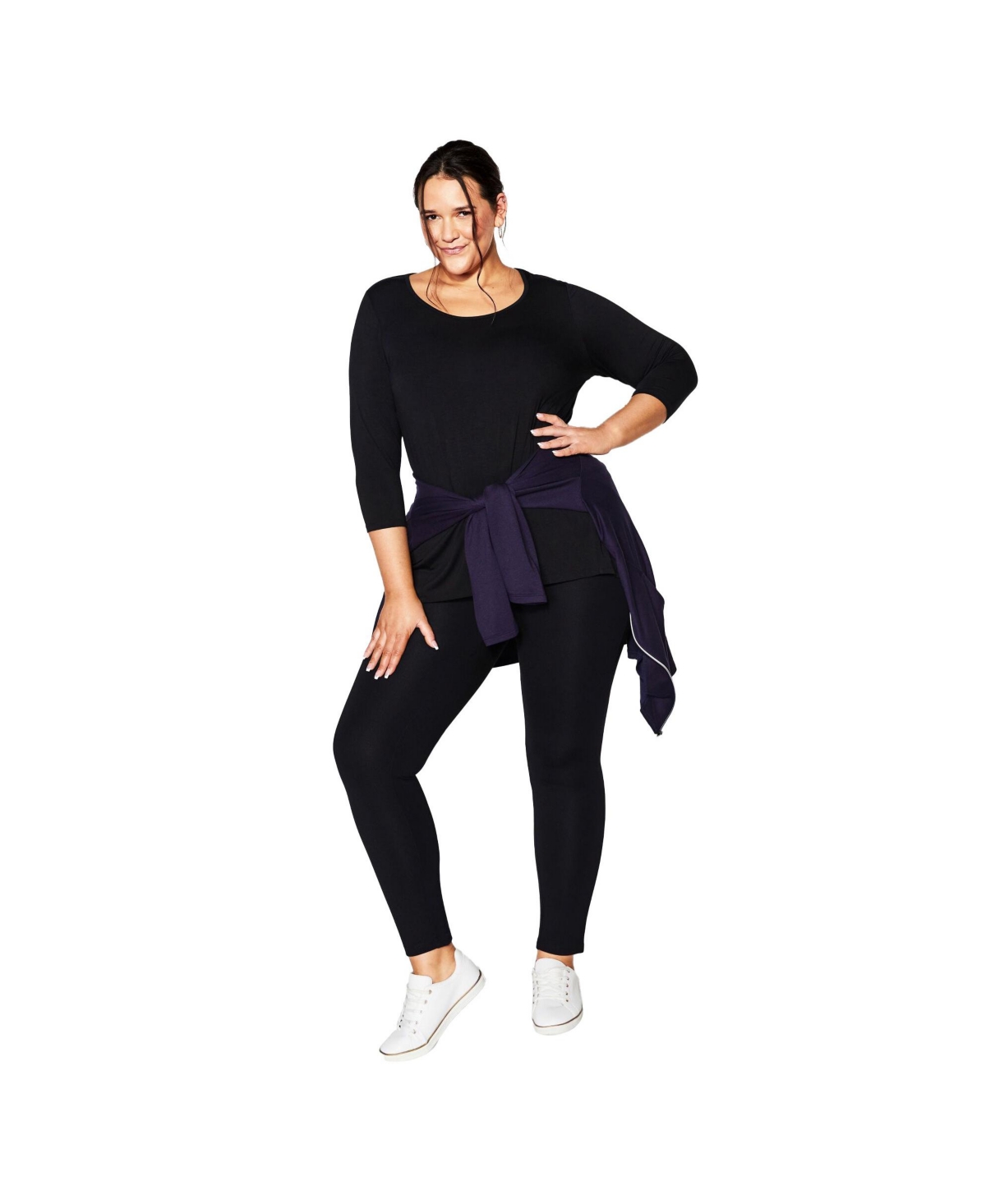 Click here for Avenue Womens Pull On Ponte Pant - Black prices