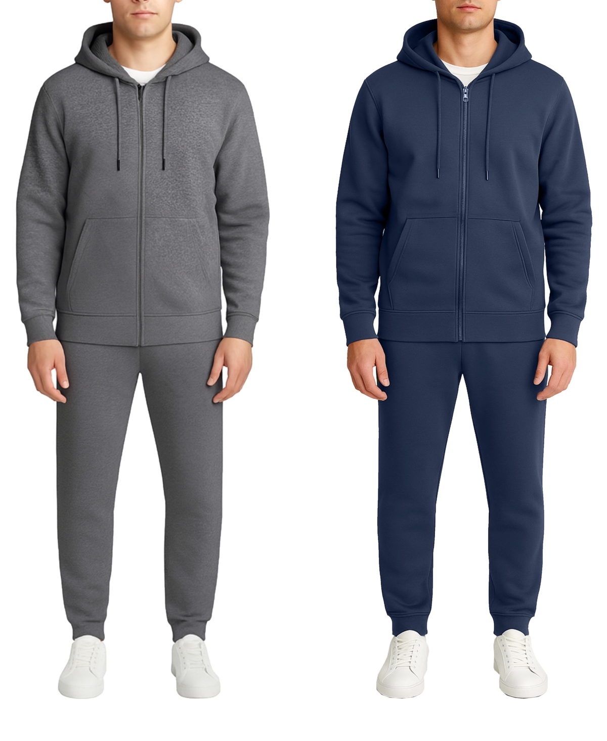 Click here for Blu Rock Mens 2-Piece Fleece Lined Full-Zip Hoodie... prices