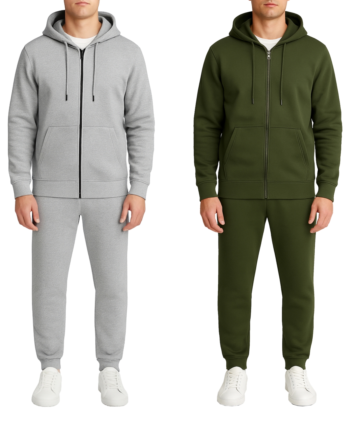Click here for Blu Rock Mens 2-Piece Fleece Lined Full-Zip Hoodie... prices