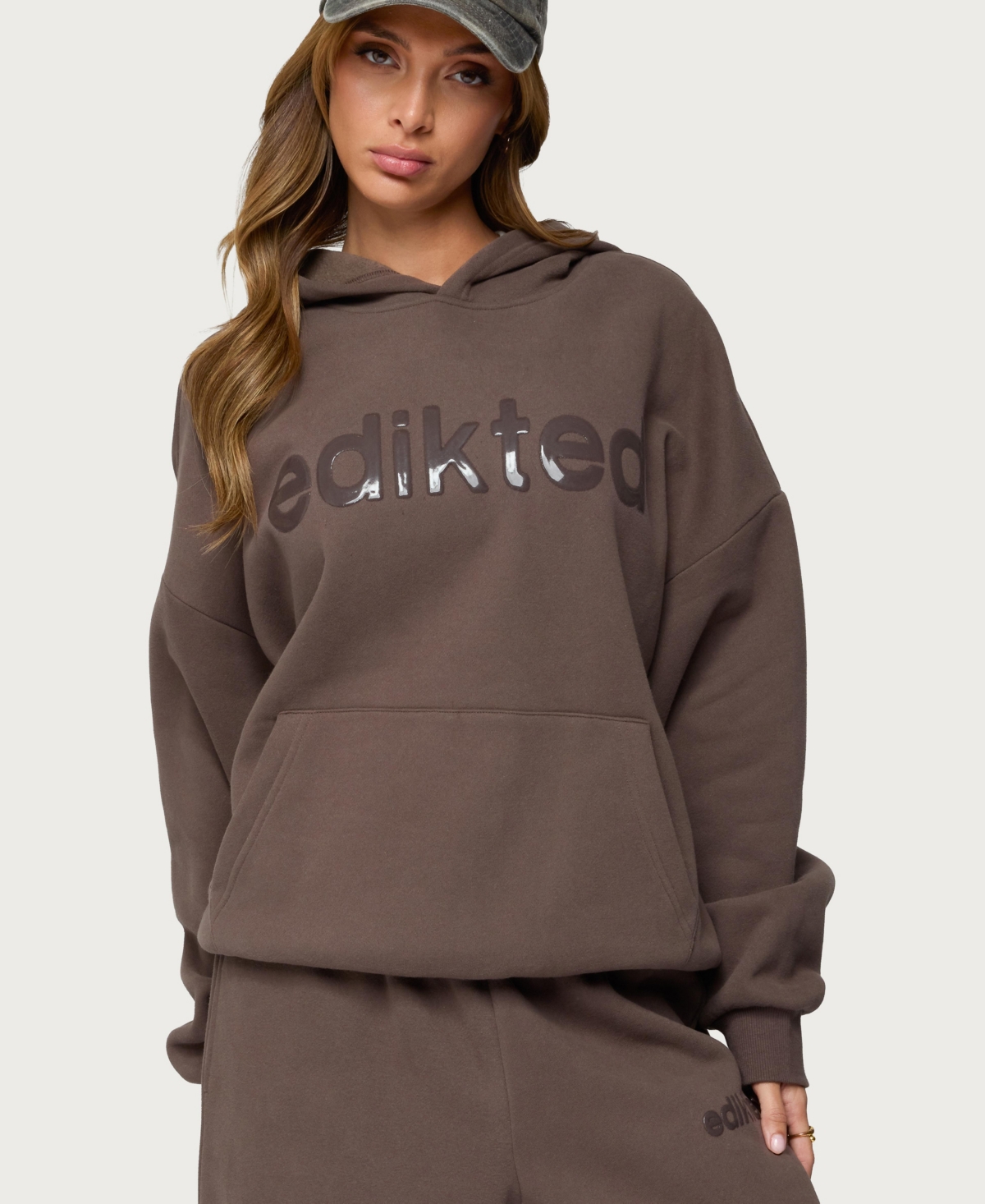 Click here for Edikted Womens Be Hoodie - Brown prices