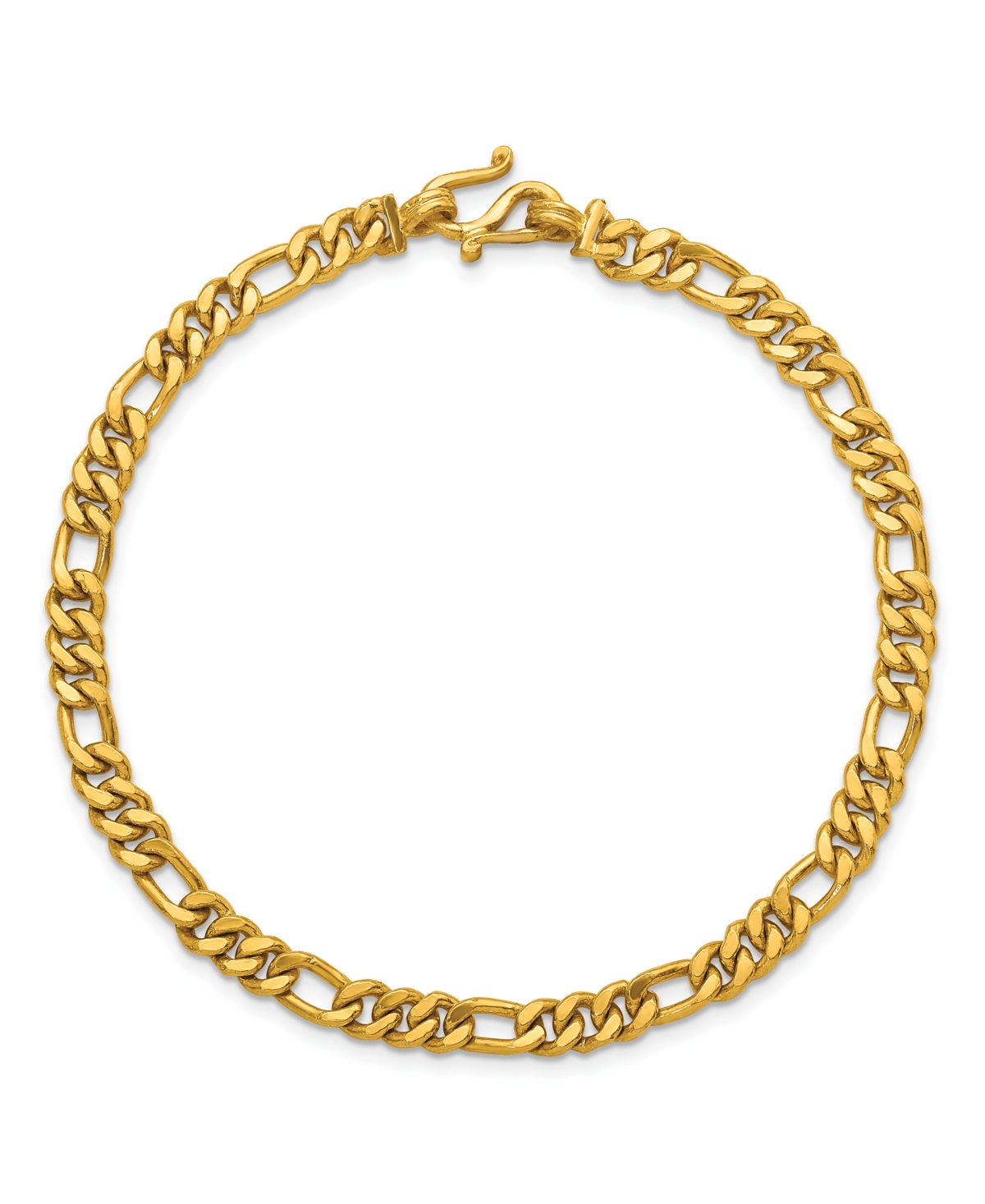 Click here for Macys Figaro Chain Bracelet in 24k Yellow Gold - Y... prices