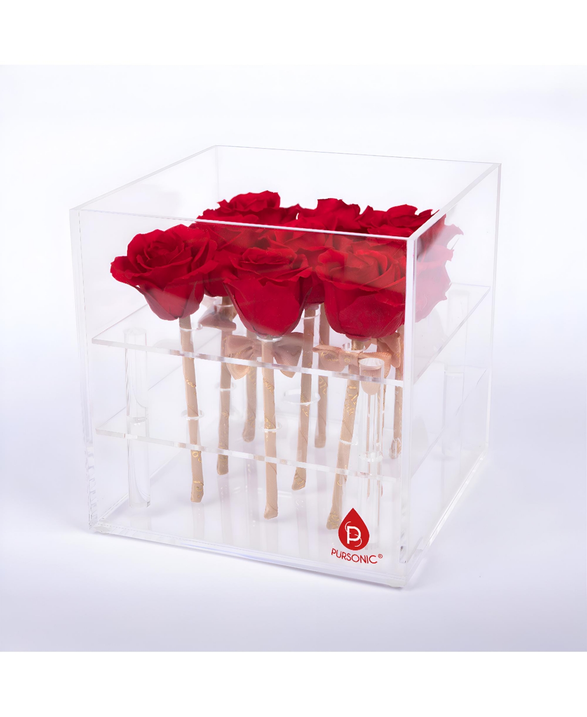 Click here for 9 Preserved Roses in Acrylic Box: 100 Real Natural... prices