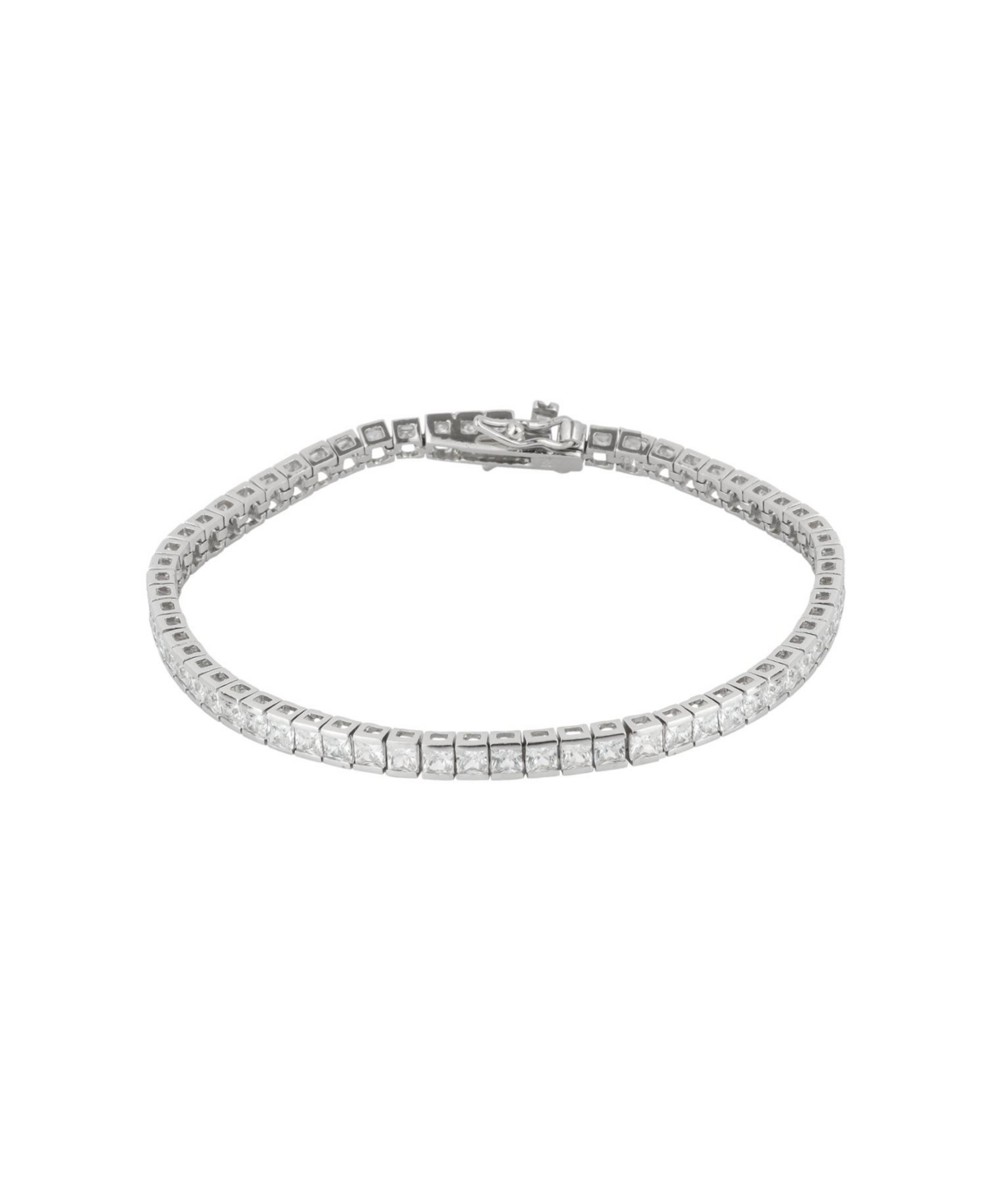 Click here for Sterling Silver Square Rectangular Tennis Bracelet... prices