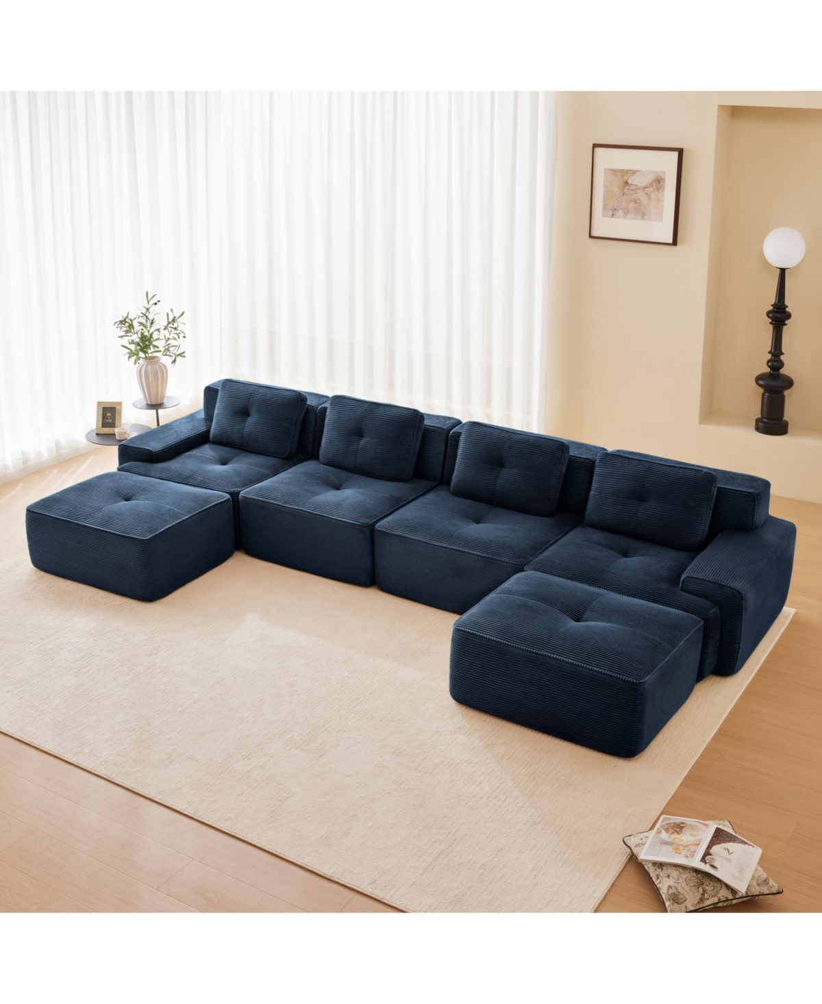 Click here for Streamdale Furniture Modern U-Shaped Corduroy Sect... prices