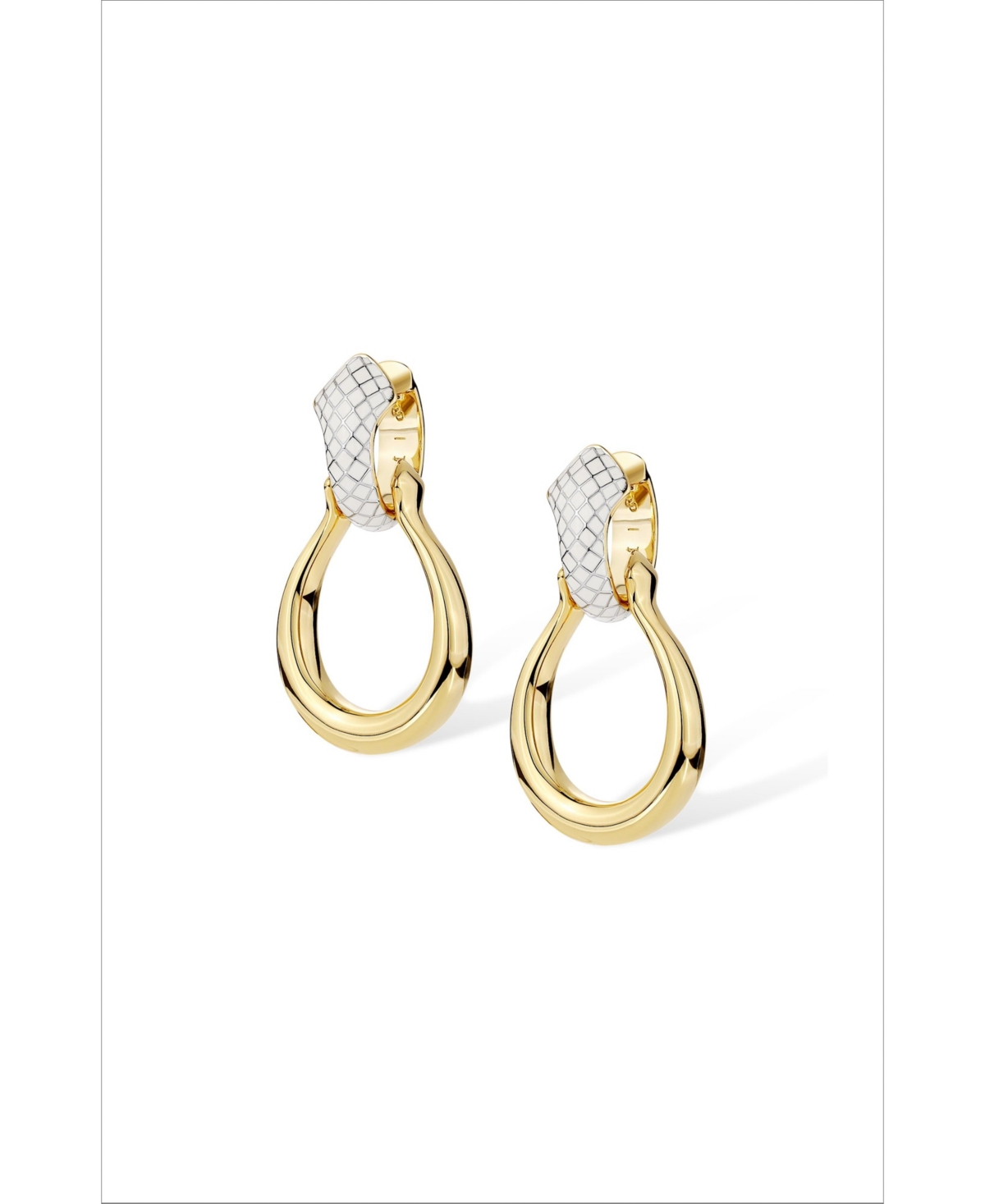 Click here for Retro Chic Uraeus Earrings - White  gold prices