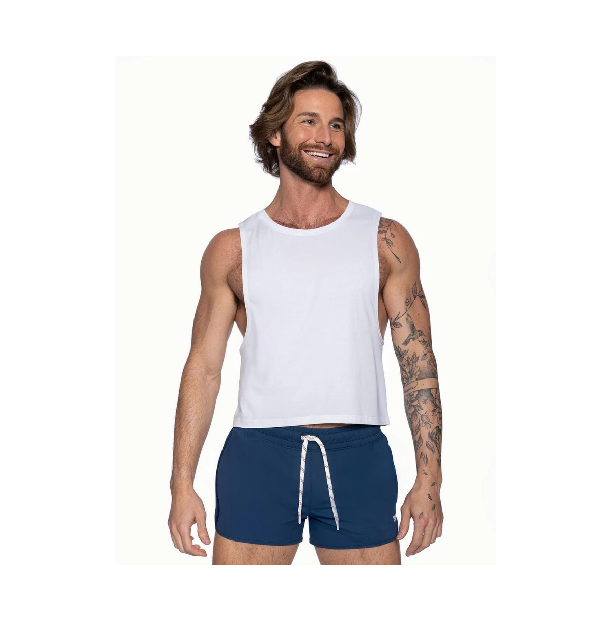Click here for Bike Athletic Mens Crop Pride Tank - White prices