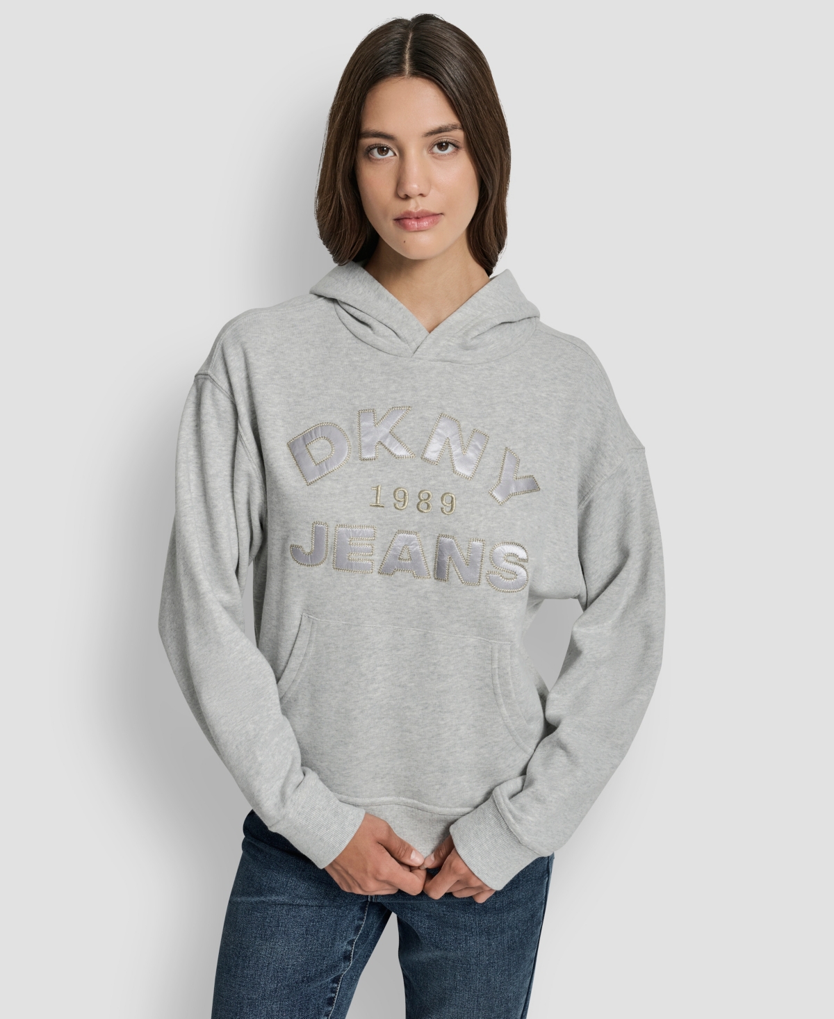 Click here for Dkny Jeans Womens Applique Chainstitch Logo Hoodie... prices