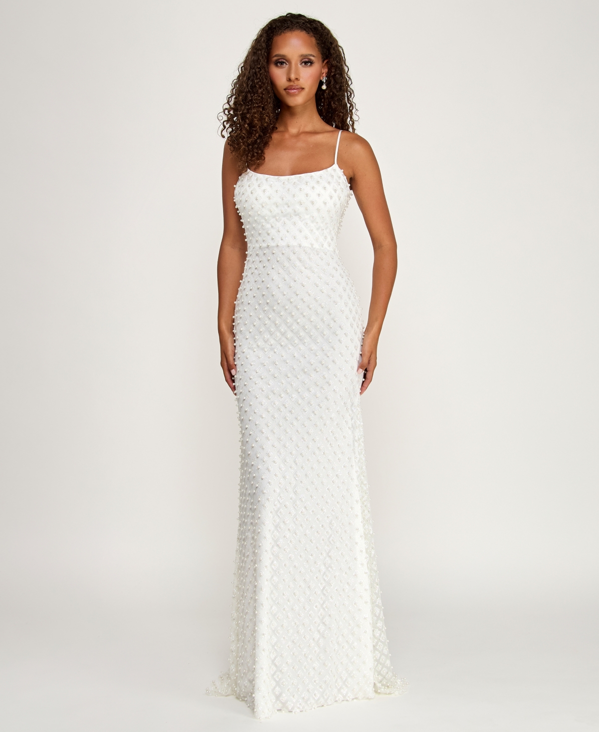 Click here for B Darlin Juniors Scoop Neck Maxi Gown - Off white prices