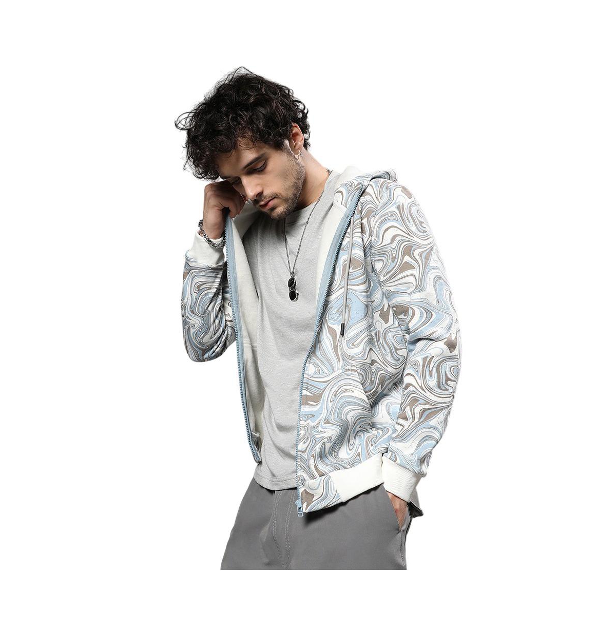 Click here for Campus Sutra Mens Icy Blue & Olive Green Contrast... prices