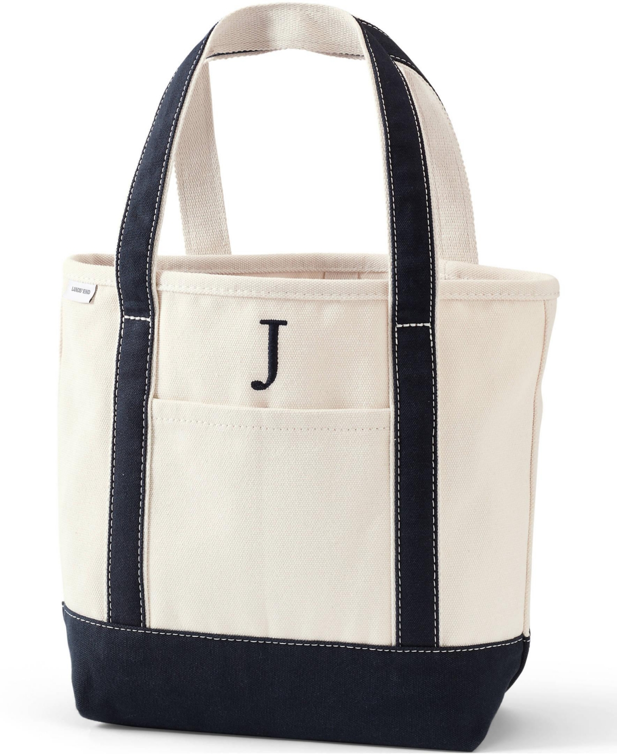 Click here for Lands End Pre-Monogrammed Letter J Canvas Tote Bag... prices