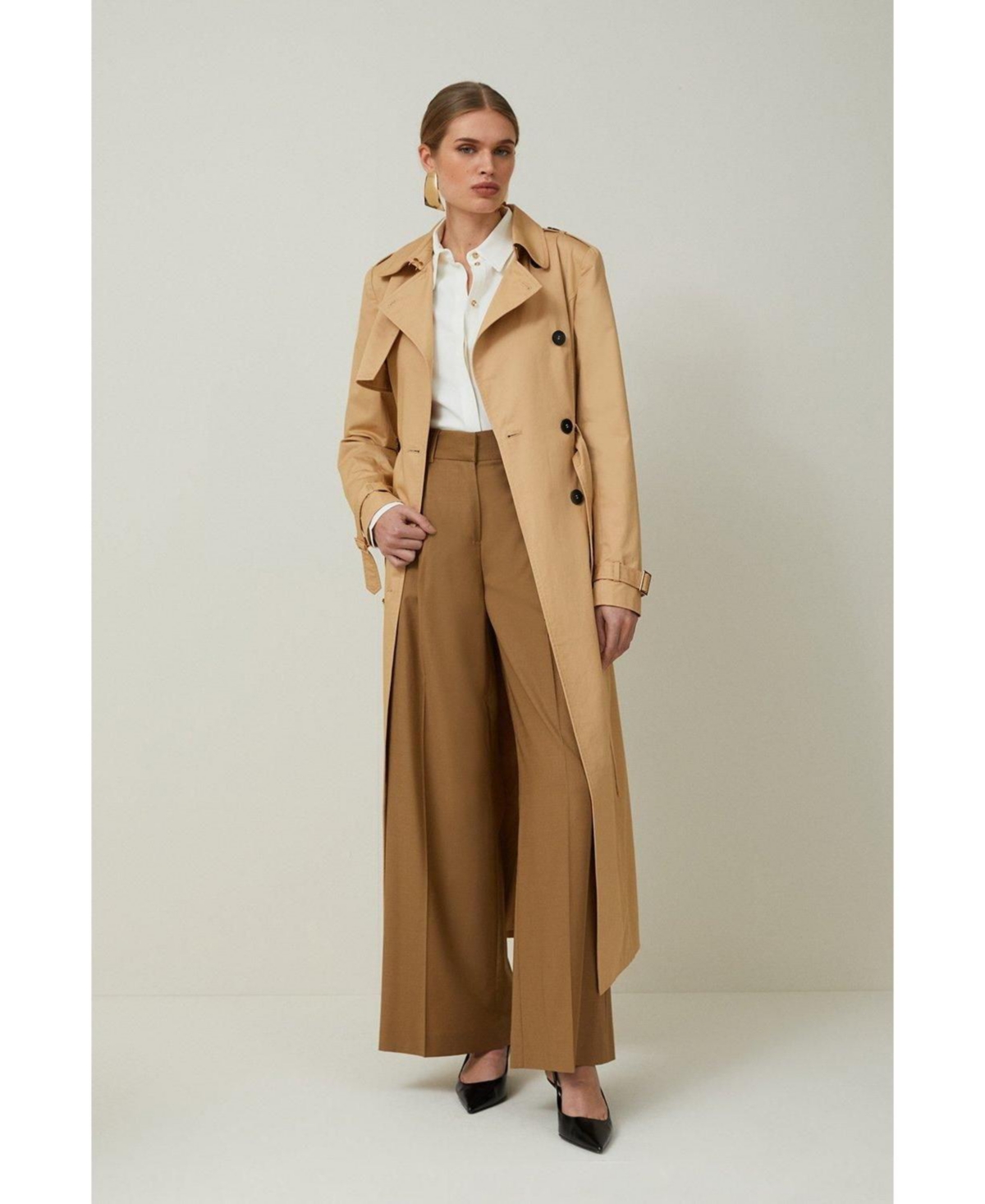 Click here for Karen Millen Womens Tailored Classic Belted Trench... prices