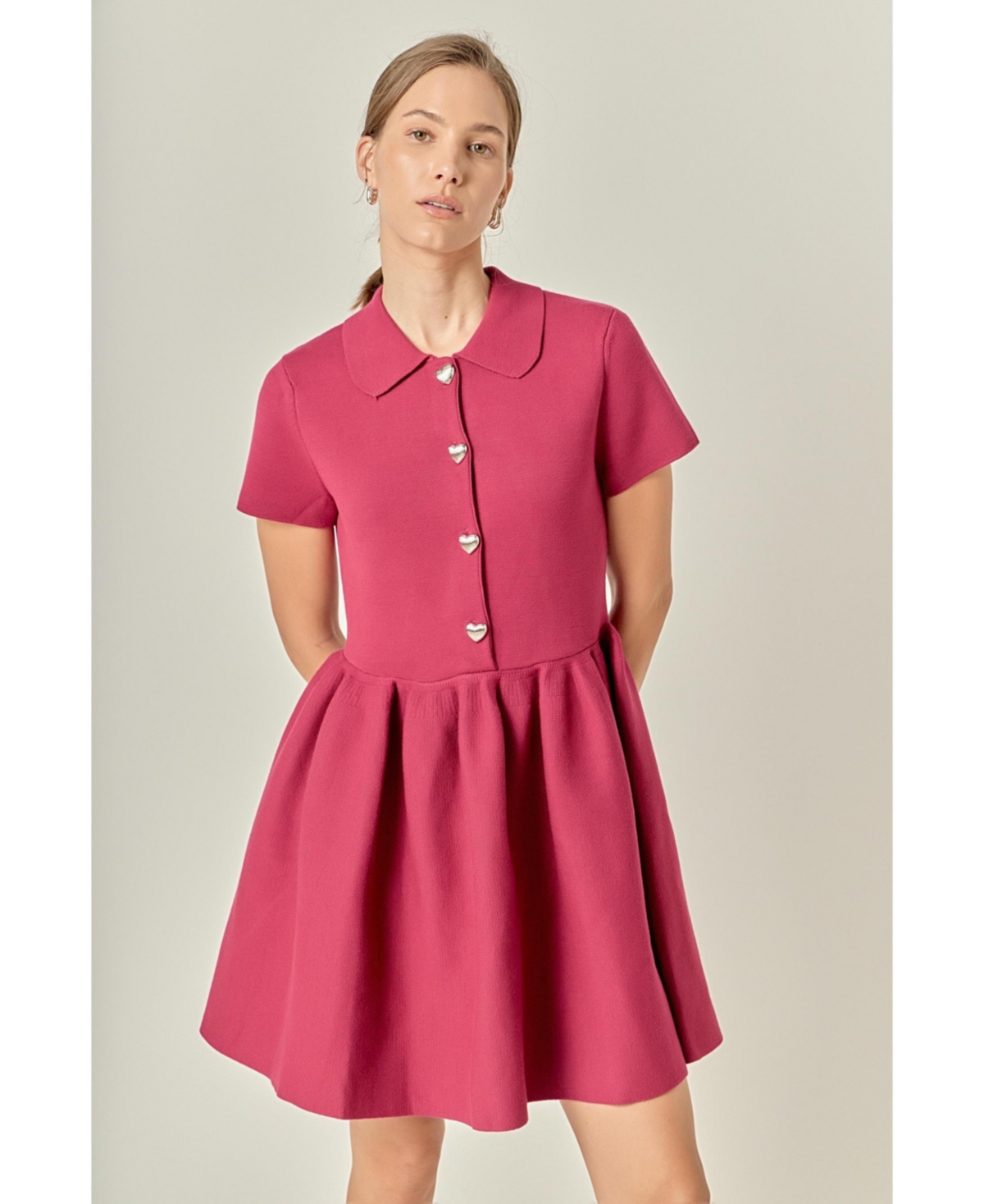 Click here for English Factory Womens Peplum Mini Knit Dress With... prices