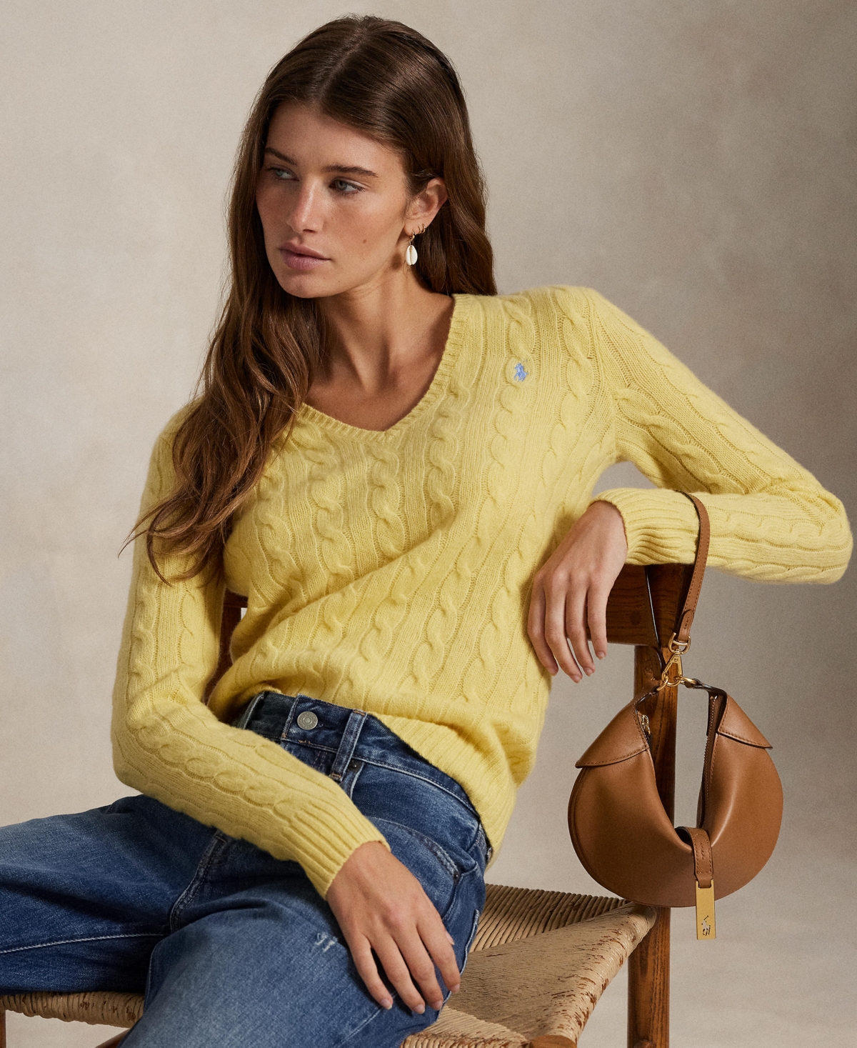 Click here for Polo Ralph Lauren Womens Cable-Knit Slim-Fit Sweat... prices