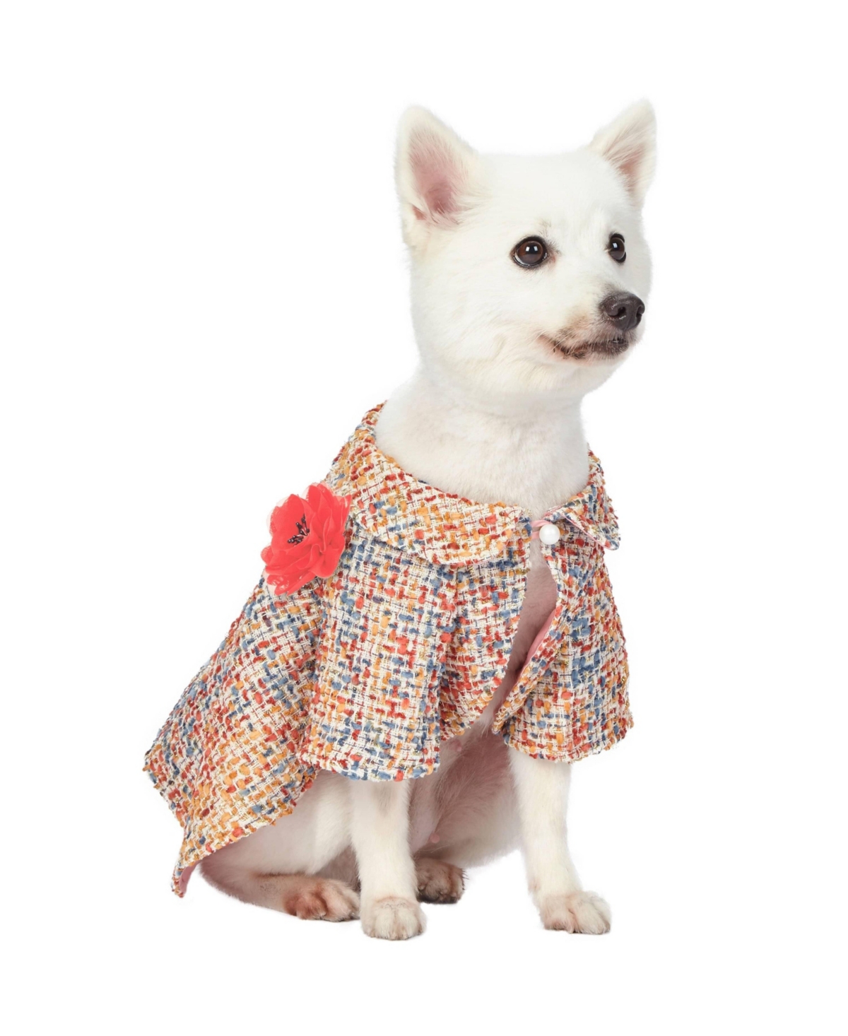 Click here for Blueberry Pet Marled Tweed Dog Poncho with Handmad... prices