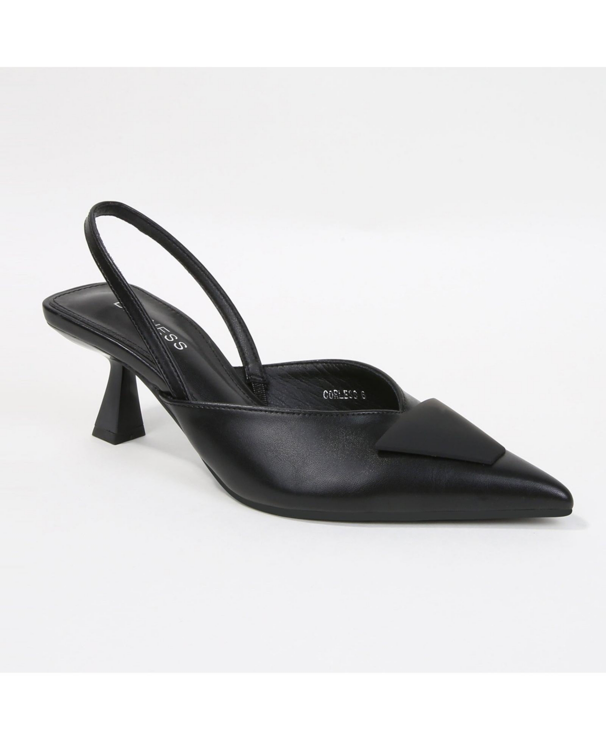 Click here for Berness Corless Slingback Pumps with Trapezoid Det... prices