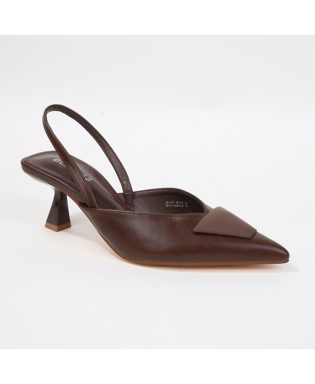 Click here for Berness Corless Slingback Pumps with Trapezoid Det... prices
