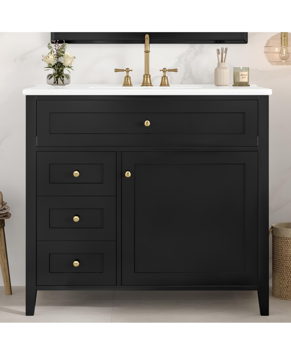 Click here for Casainc Bathroom Vanity with Sink 3 Drawers Adjust... prices