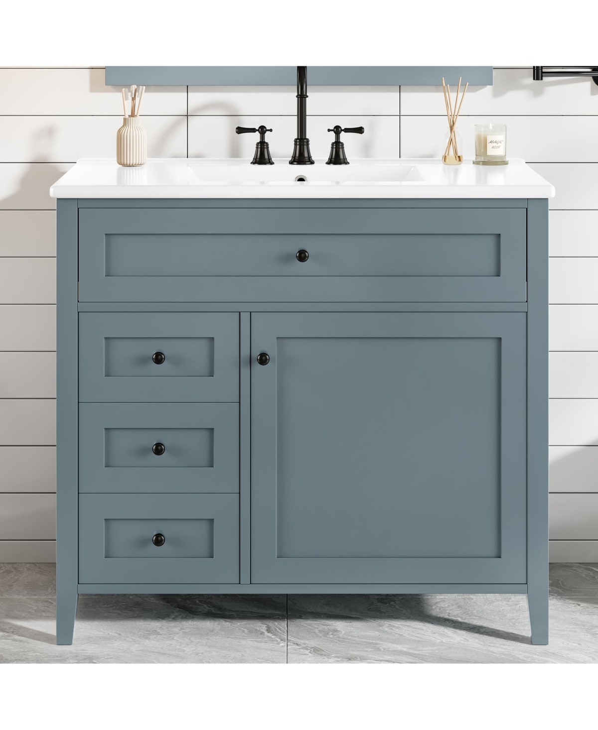 Click here for Casainc Bathroom Vanity with Sink 3 Drawers Adjust... prices