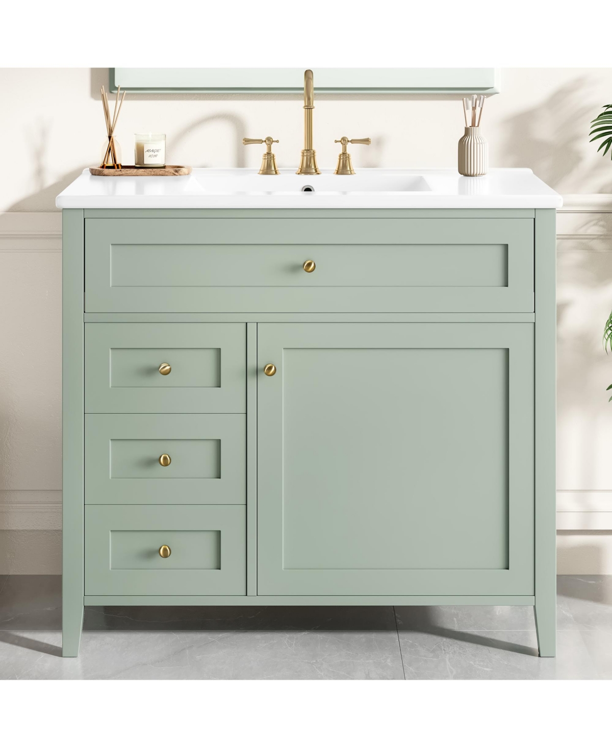 Click here for Casainc Bathroom Vanity with Sink 3 Drawers Adjust... prices