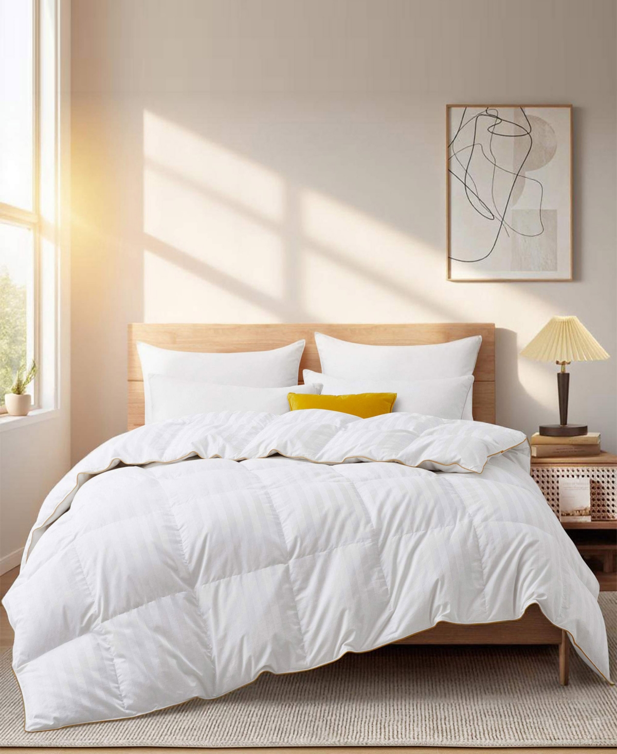 Click here for Unikome 500 Thread Count Cotton Fabric Classic Str... prices