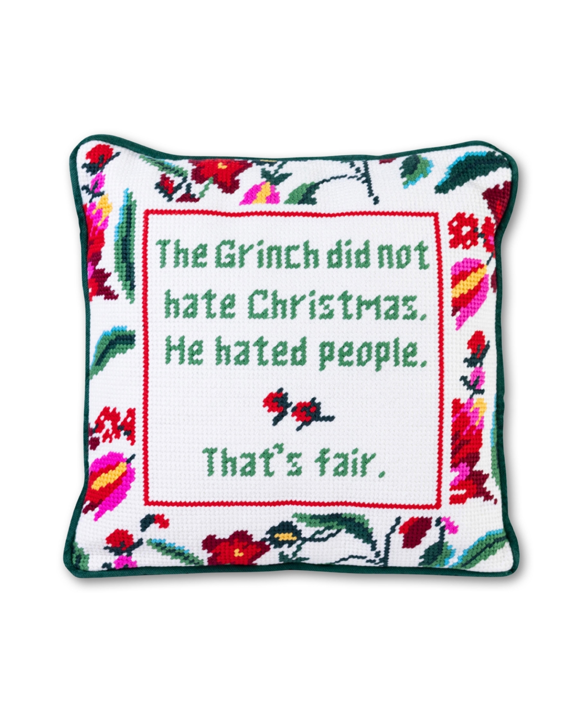 Click here for Furbish Needlepoint Pillow – Holiday Collec... prices