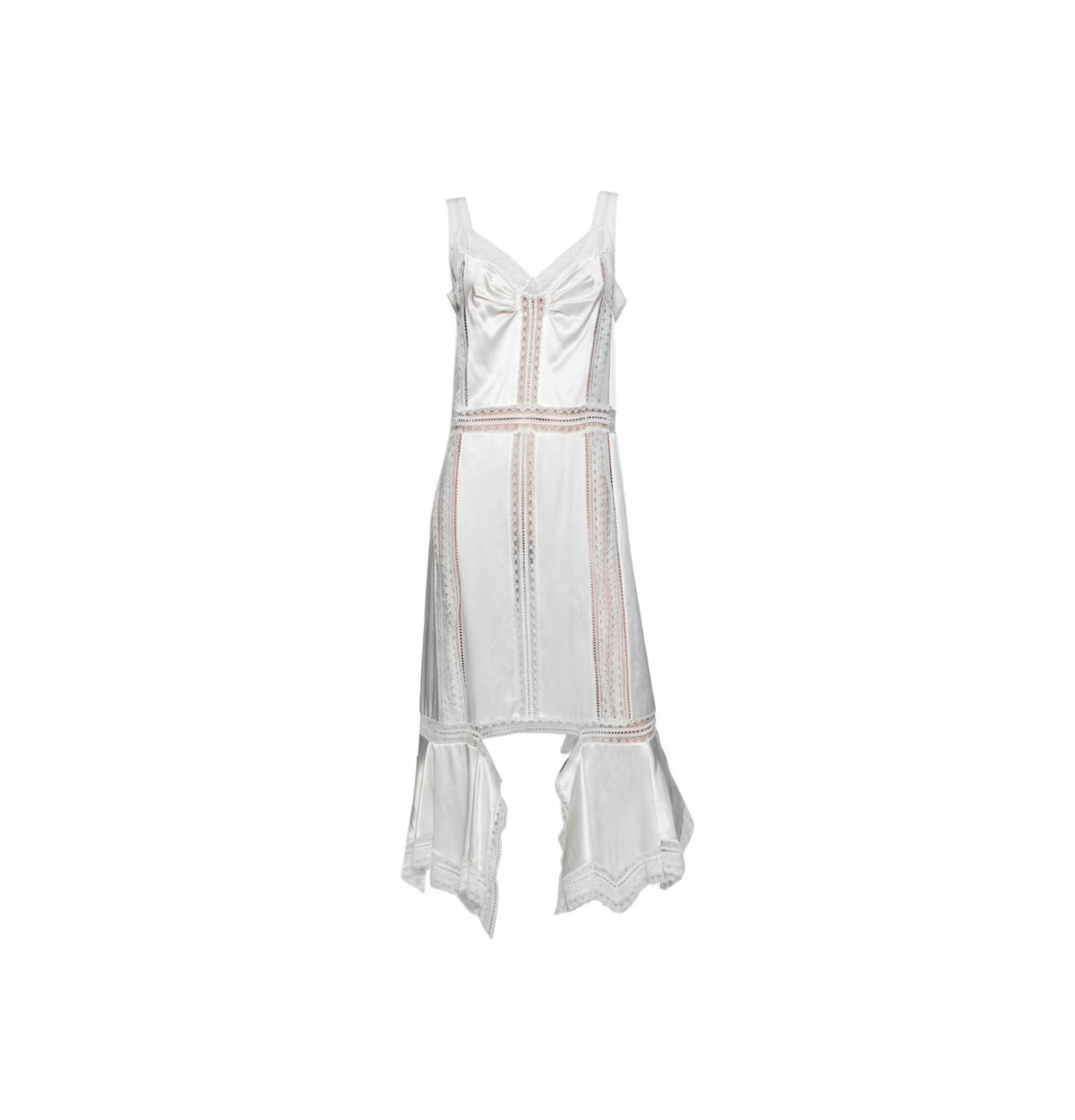 Click here for Pre-Owned Burberry Womens White Satin Silk & Chant... prices