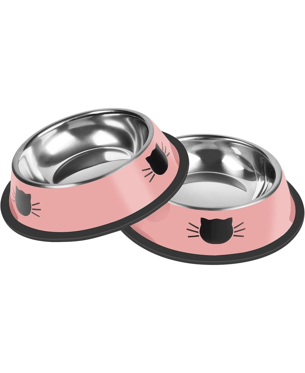 Click here for Wopet 2 Pcs Non Slip Stainless Steel Small Cat Foo... prices