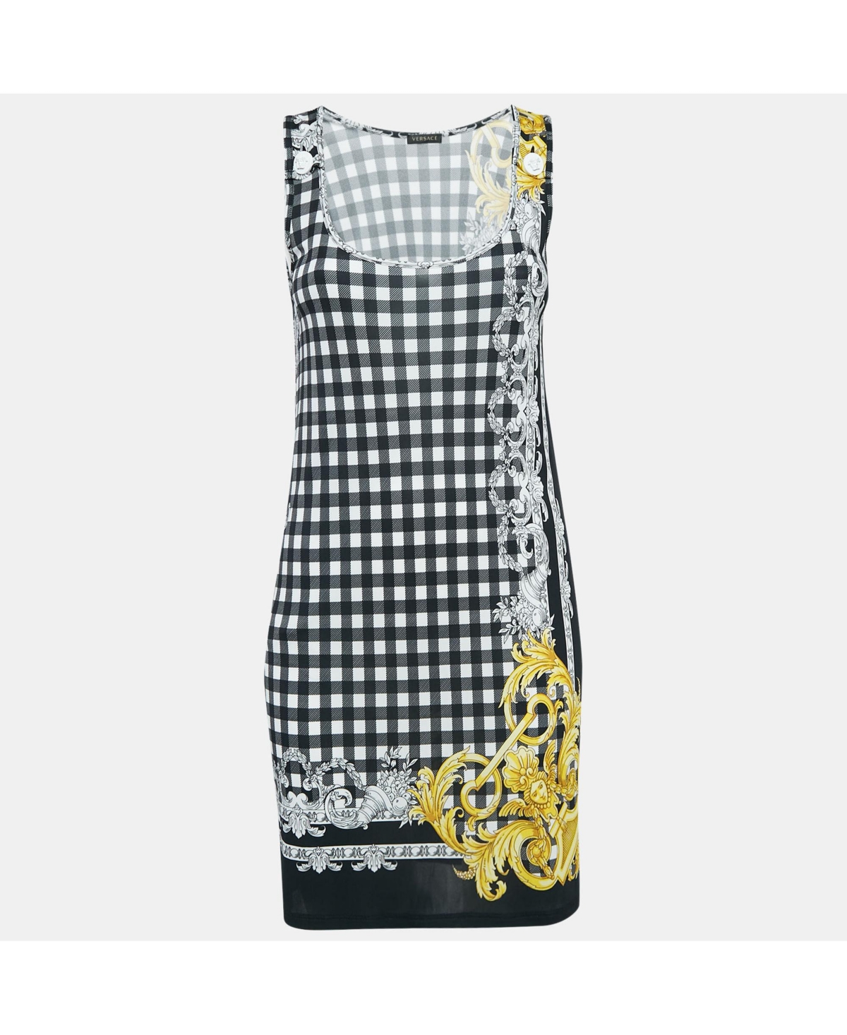 Click here for Pre-Owned Versace Womens Black Checks And Barocco... prices