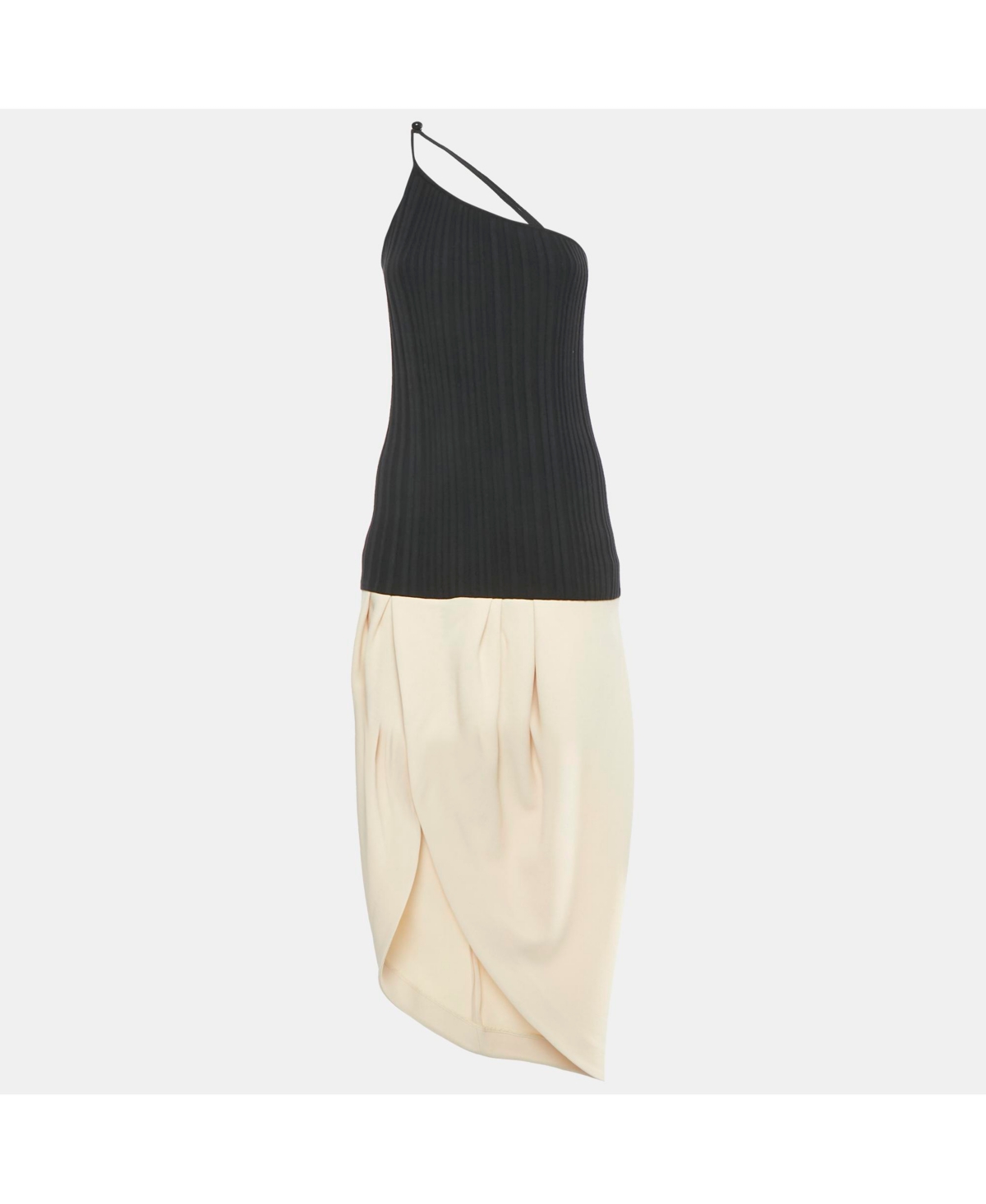 Click here for Pre-Owned Jacquemus Womens Black/beige Rib Knit An... prices