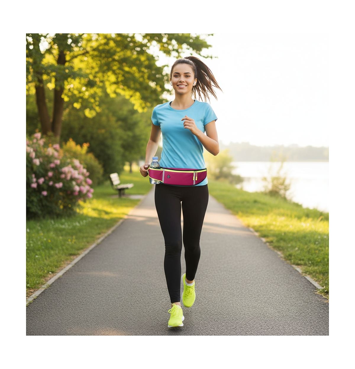 Click here for 3pExperts Running Belt With Water Slot - Pink prices