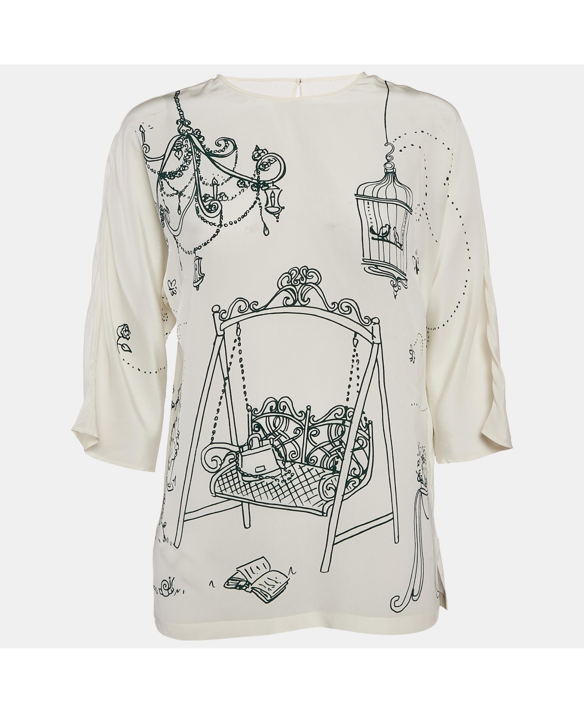 Click here for Pre-Owned Dolce & Gabbana Womens Off White Bird Ca... prices