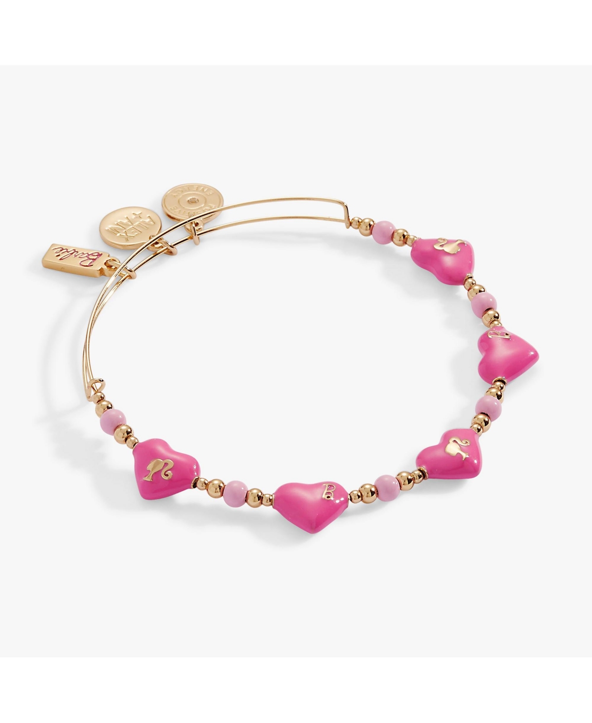 Click here for Alex and Ani Barbie Logo Heart Beaded Bangle Brace... prices
