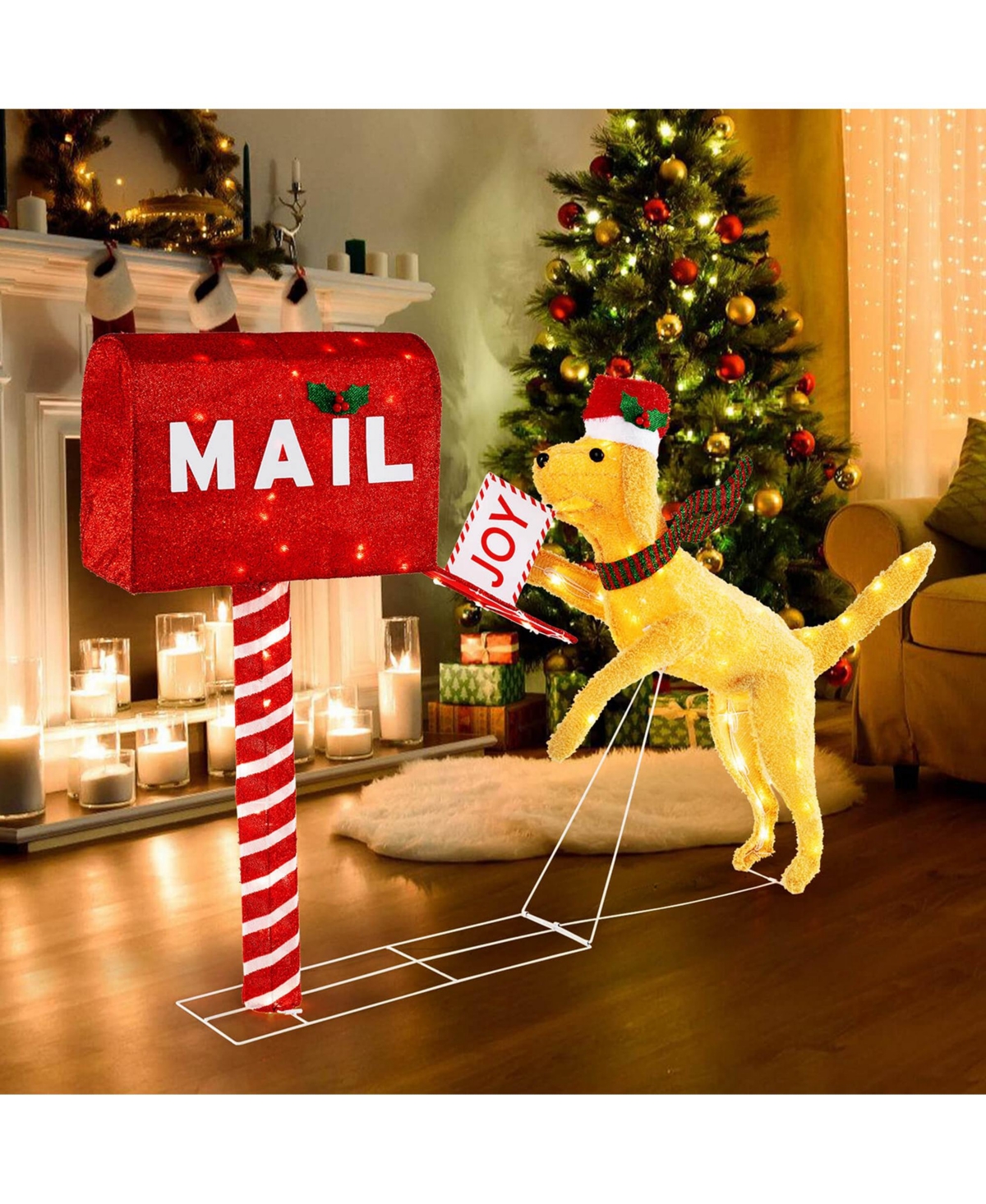 Click here for Costway 3.5 Ft Lighted Dachshund Climbing Mailbox... prices