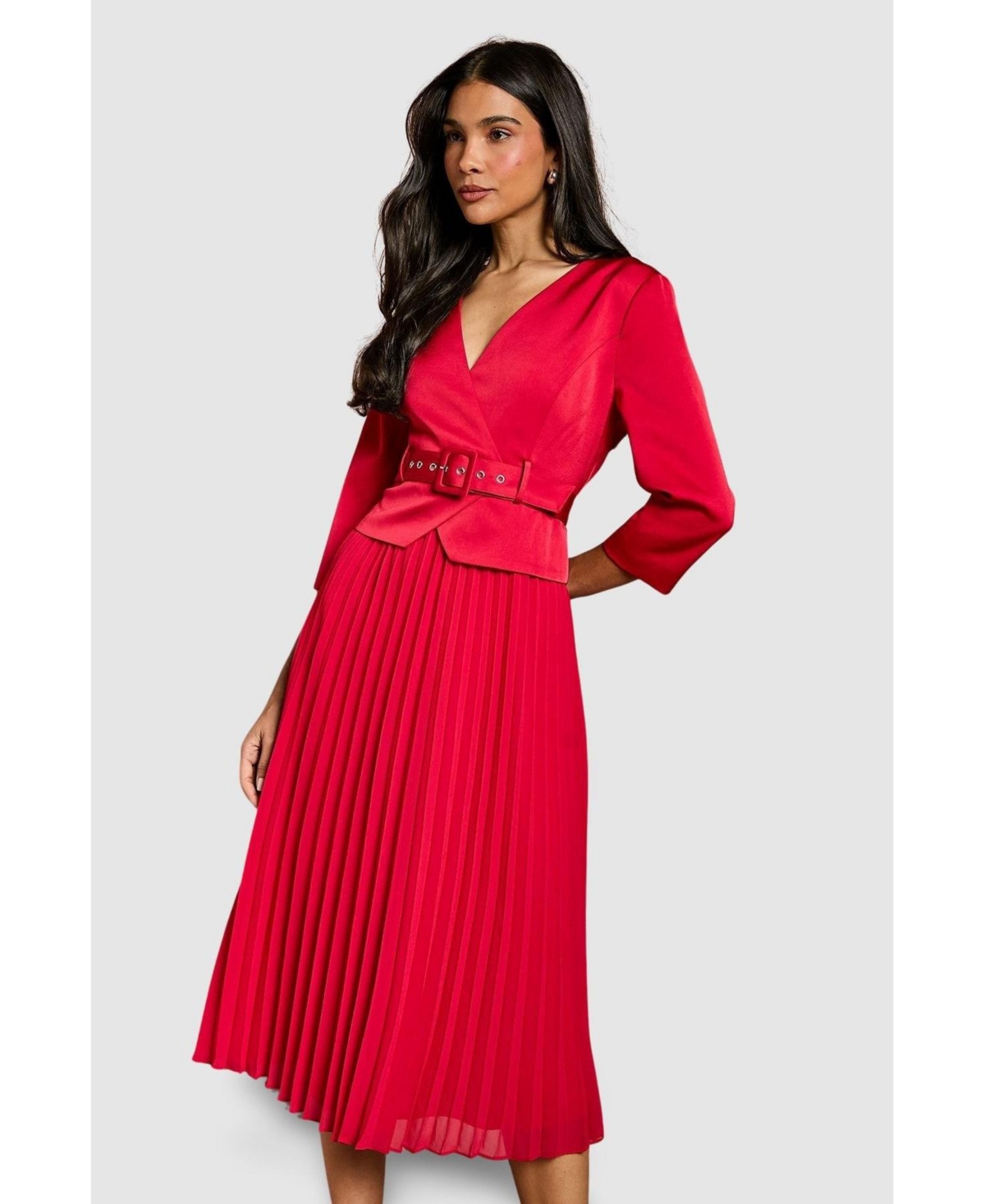 Click here for Coast Womens Satin Bodice Pleat Skirt Midi Dress.... prices