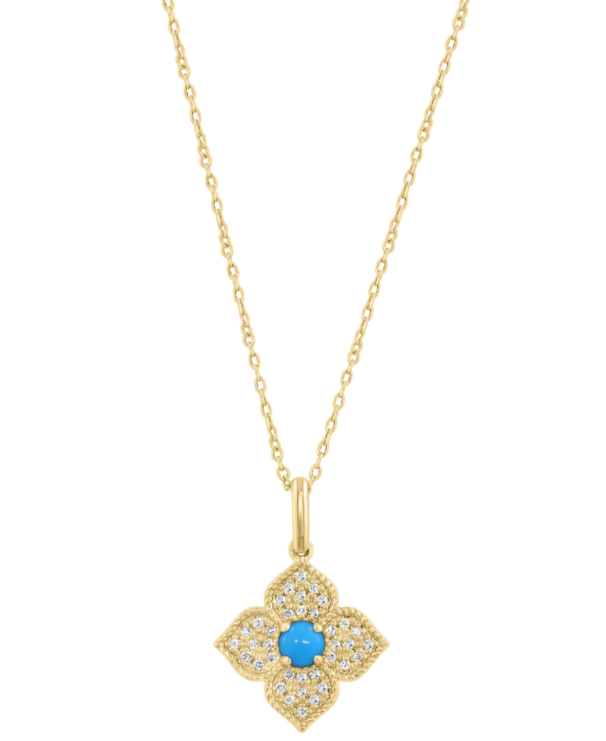 Click here for Effy Collection Diamond (1/10 ct. t.w.) & Turquois... prices