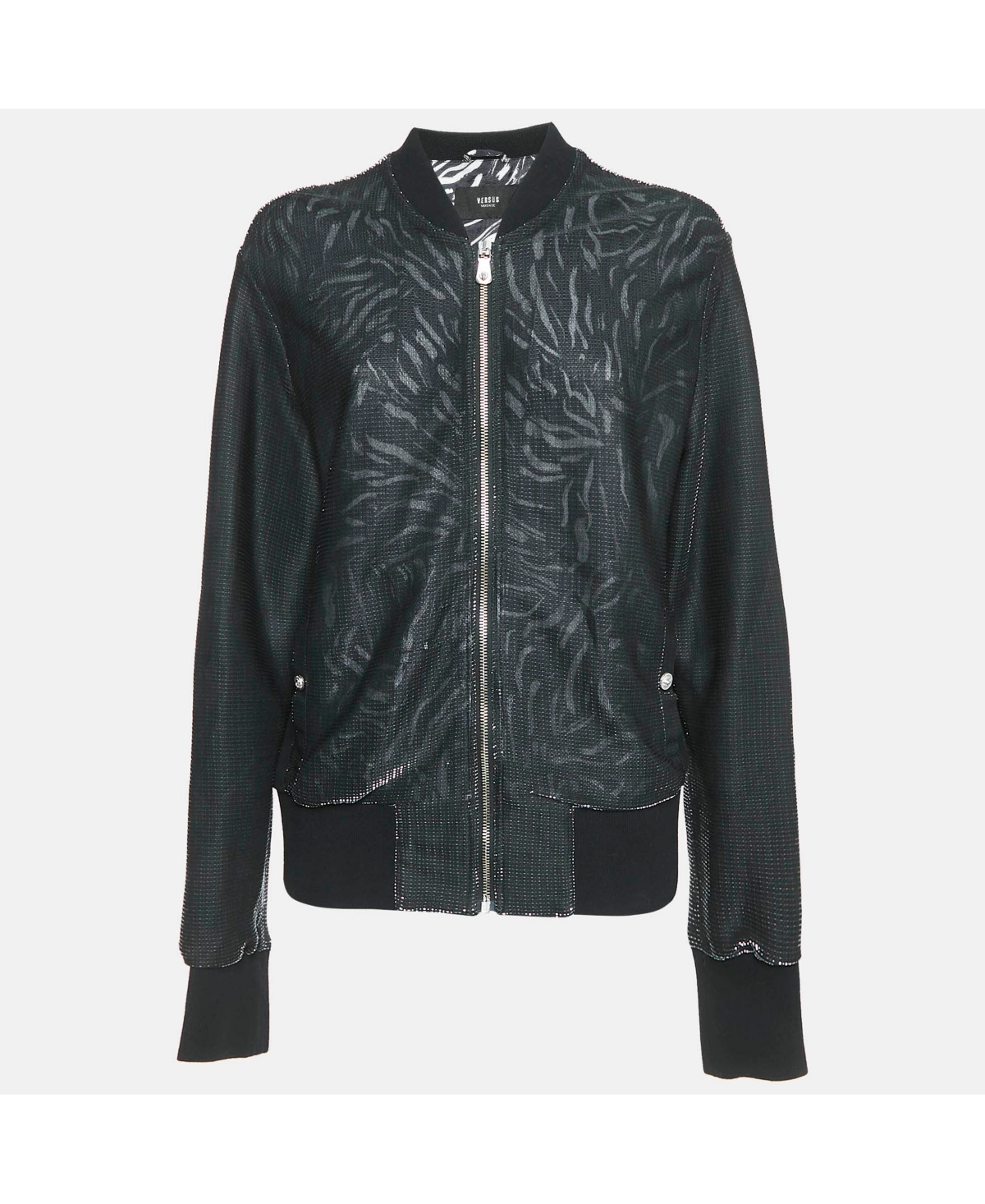 Click here for Pre-Owned Versace Mens Black Mesh Zip-Up Jacket prices