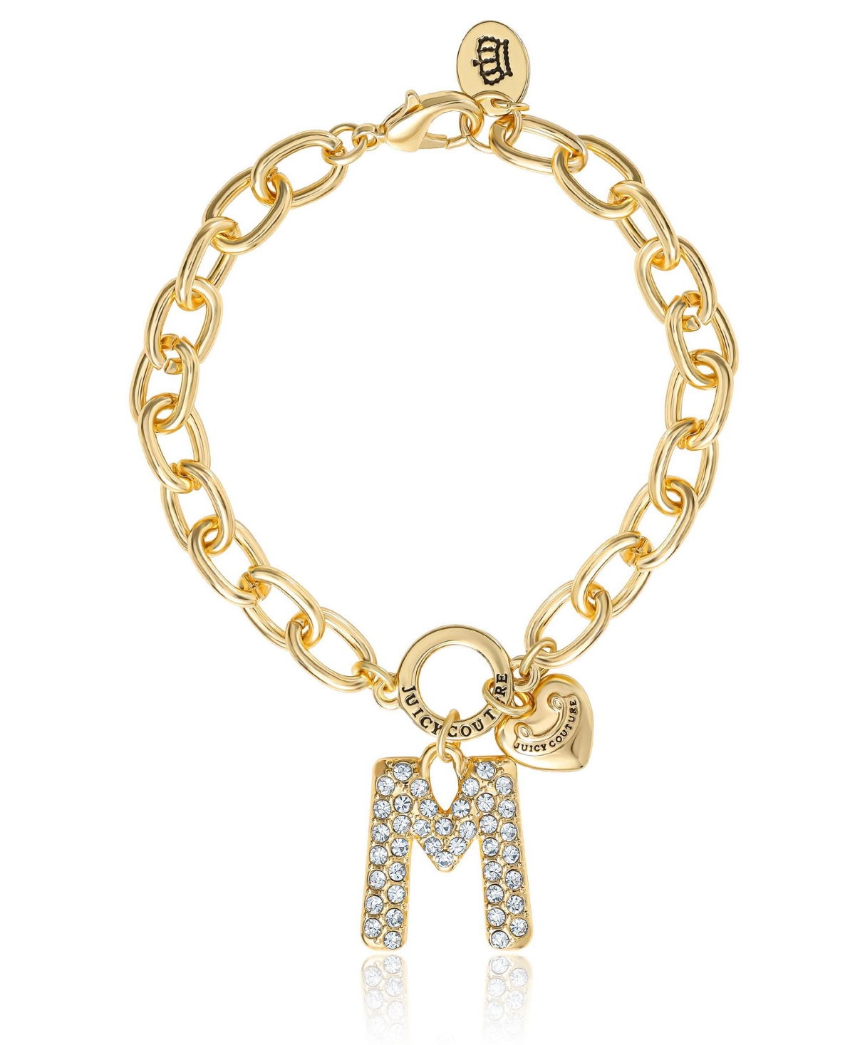 Click here for Juicy Couture Pave Initial Charm Bracelet - 7.5 Go... prices