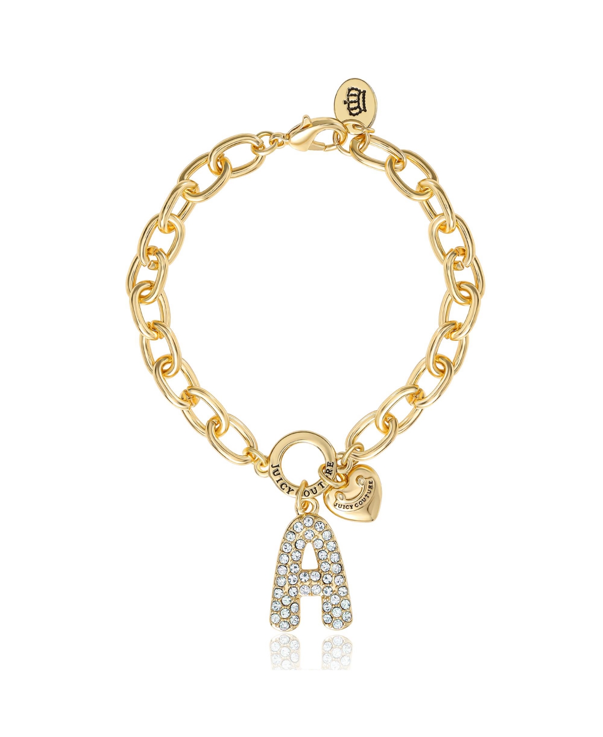 Click here for Juicy Couture Pave Initial Charm Bracelet - 7.5 Go... prices