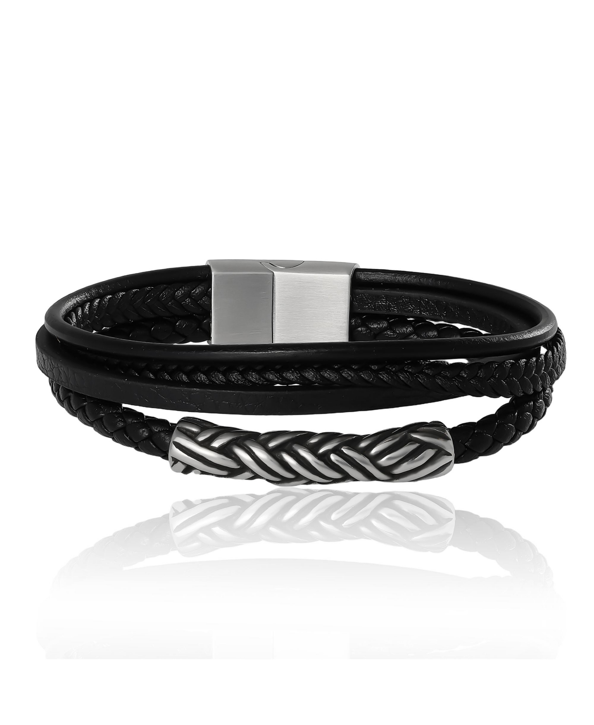 Click here for Lucky Brand Men s Multi Row 8 Leather Bracelet wit... prices
